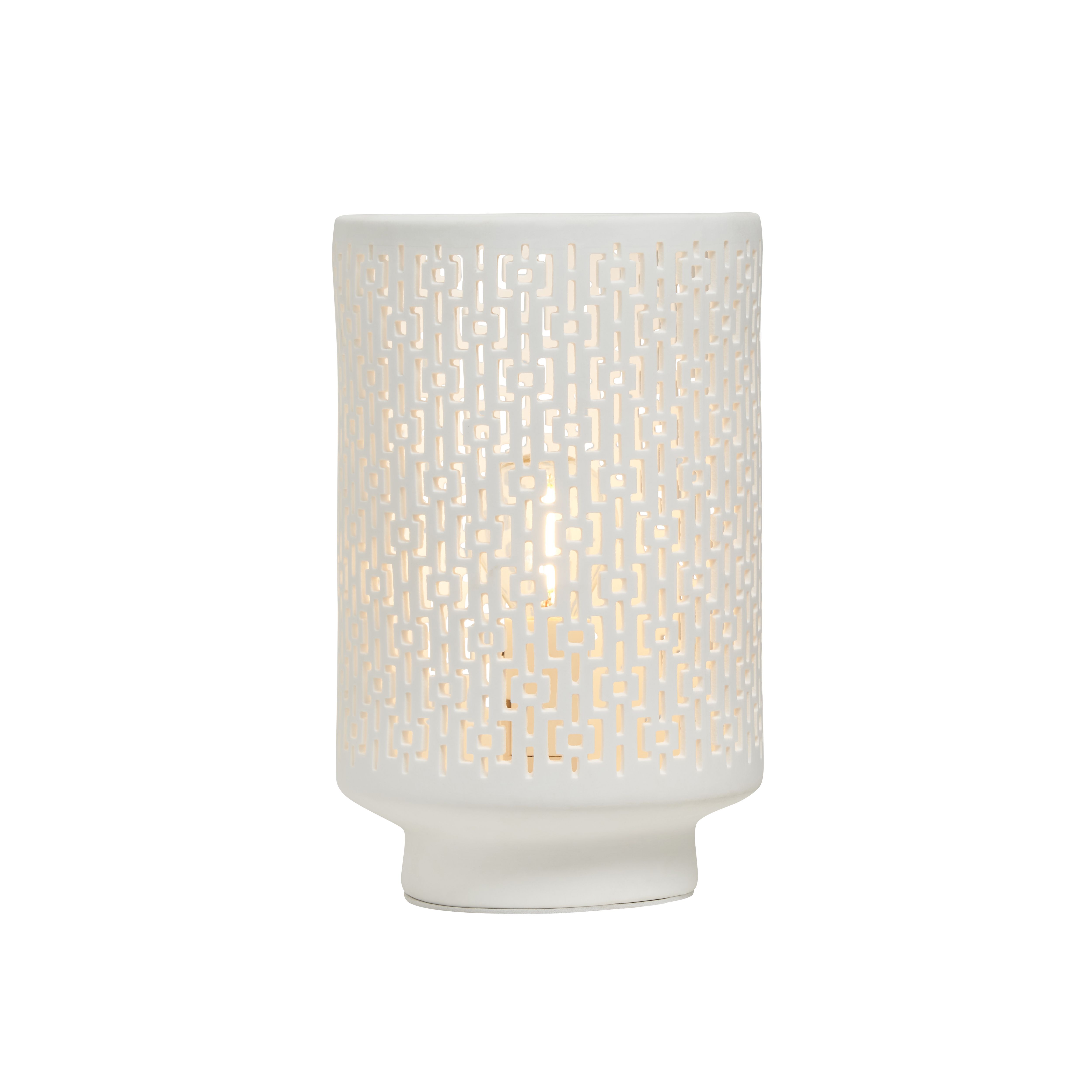 Inlight Puelo Vessel Round Matt Ivory Ceramic Table lamp