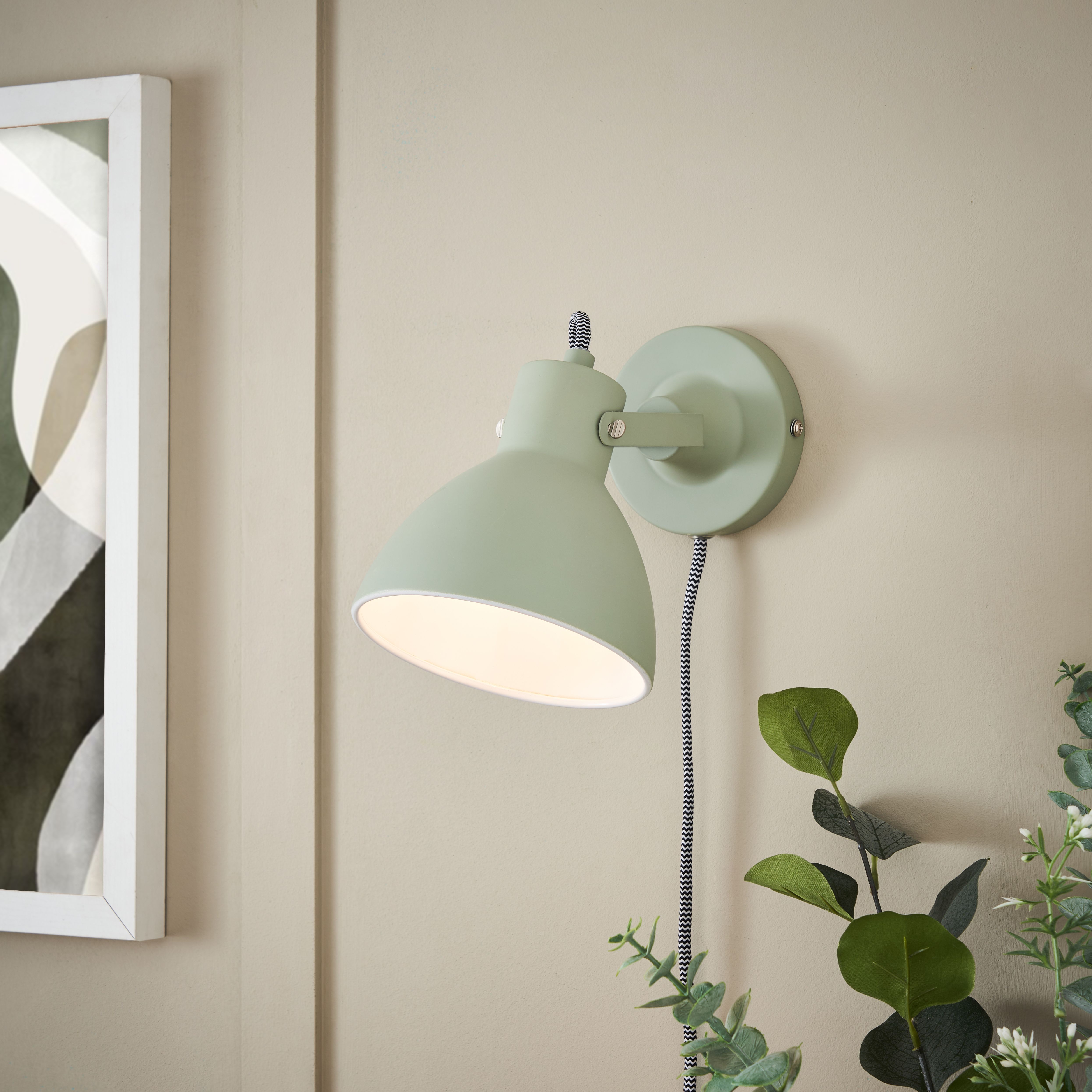 Inlight Rauma Matt Sage Plug-in LED Wall light