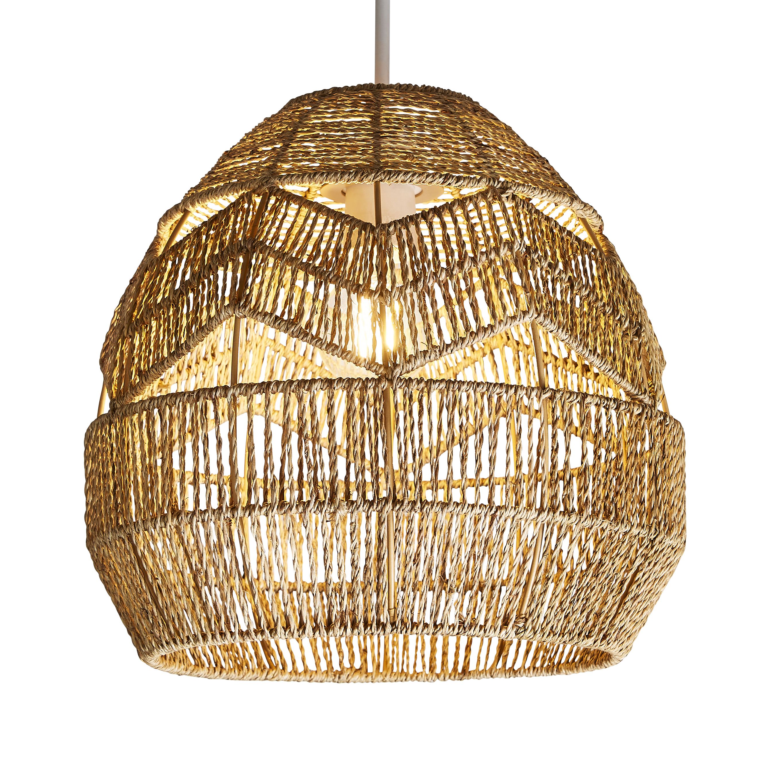 Inlight Rhea Natural Rattan Round Lamp shade (D)30cm