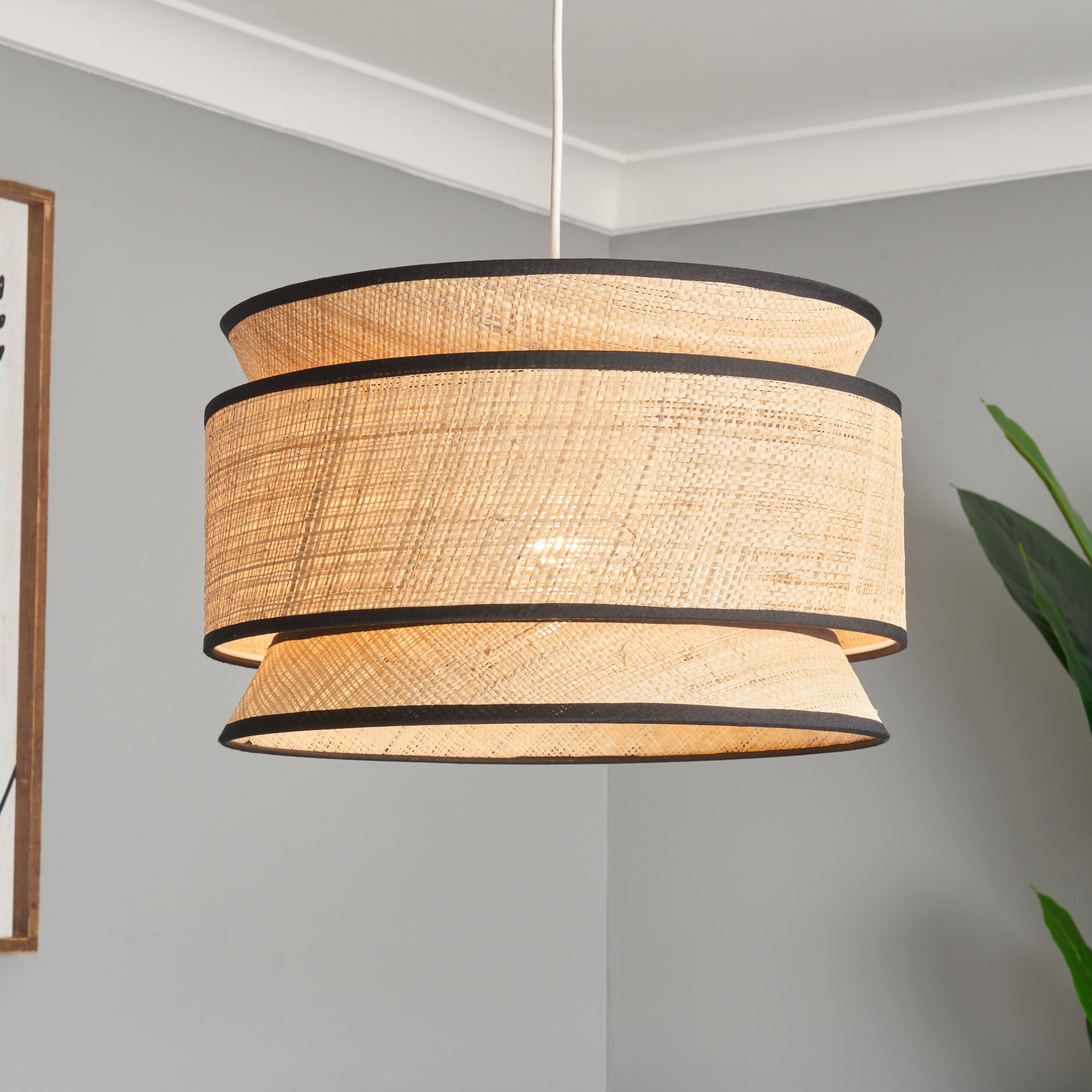Inlight Tino Natural Three Tier Round Lamp shade (D)40cm