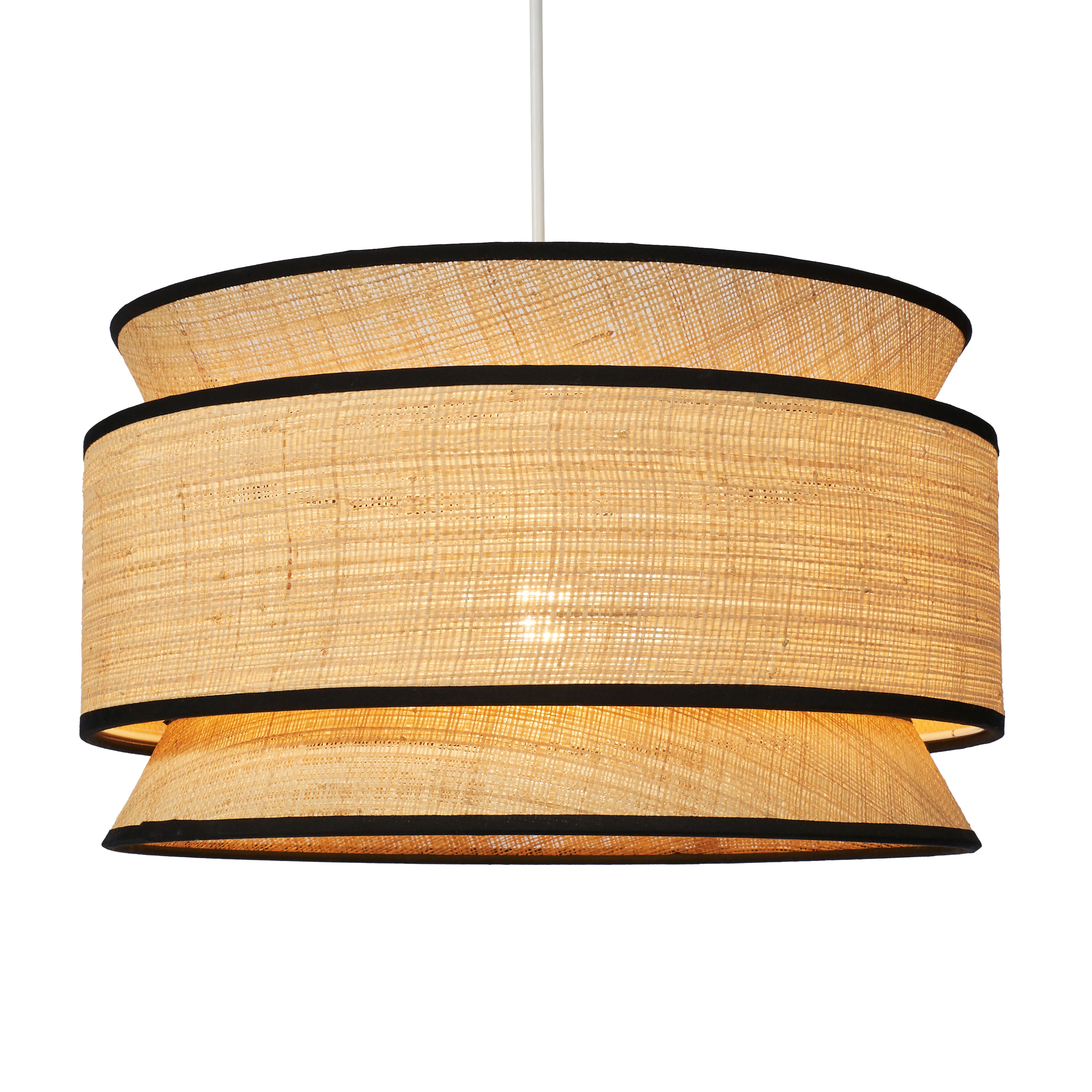 Inlight Tino Natural Three Tier Round Lamp shade (D)40cm