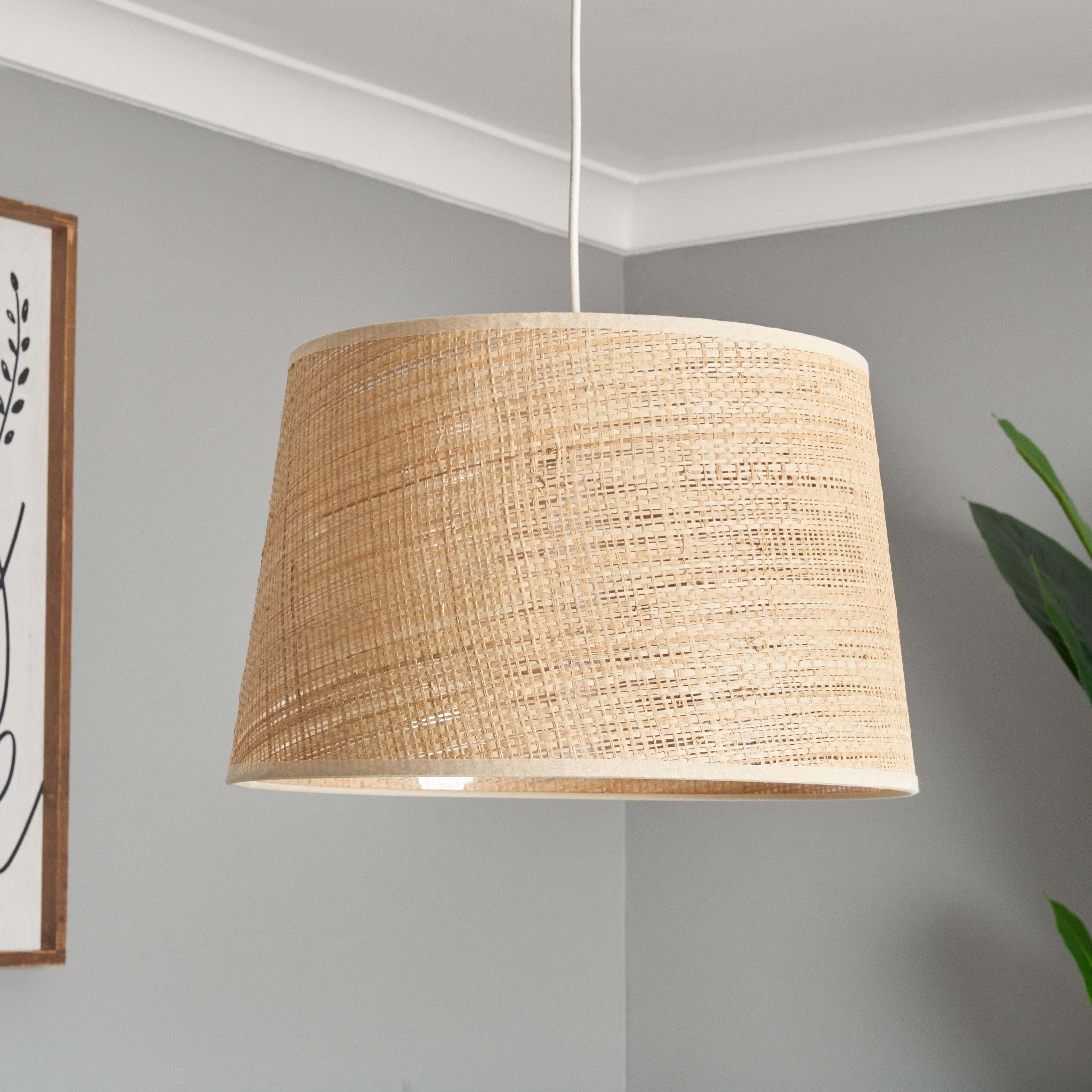 Inlight Tipi Natural Fabric Round Lamp shade (D)40cm