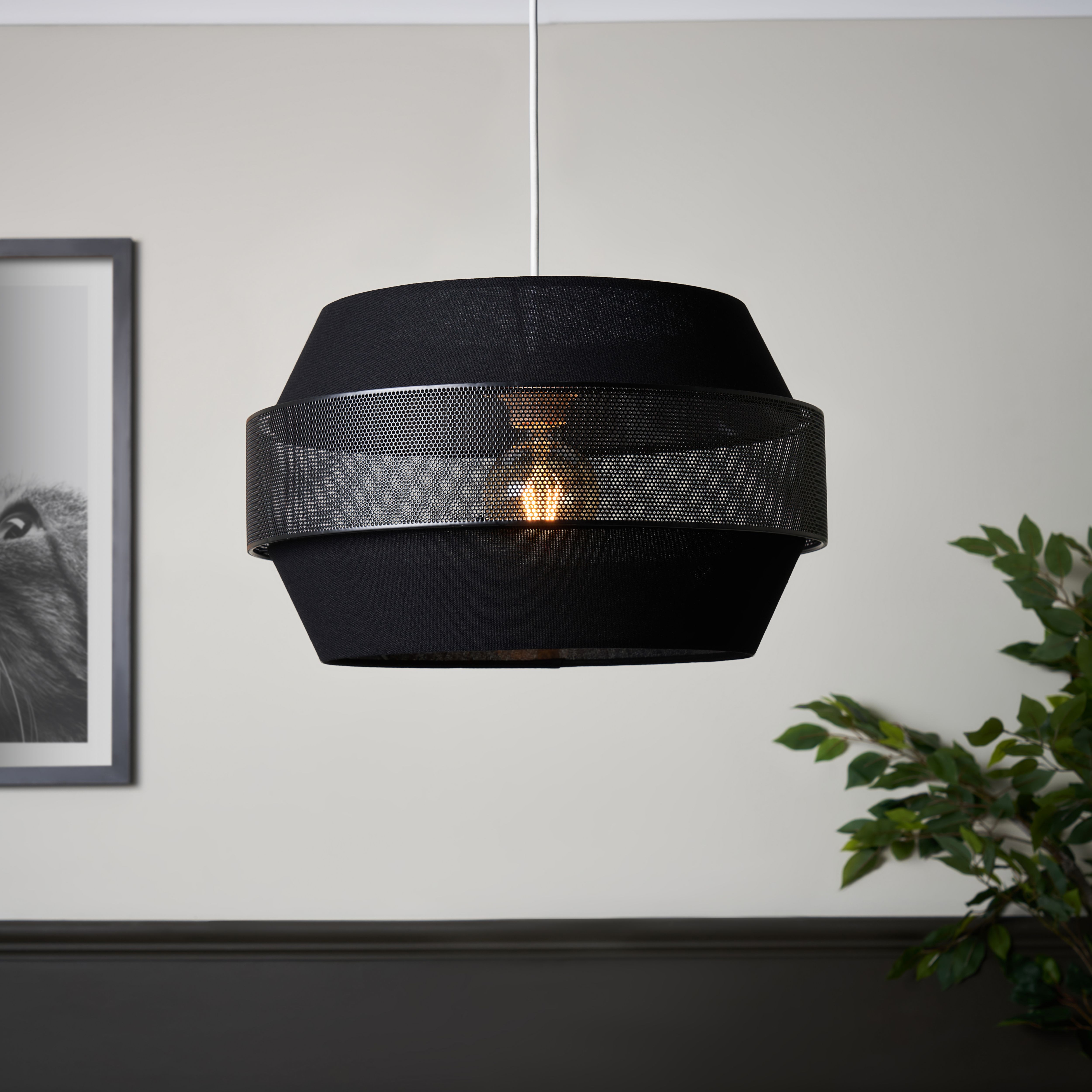 Inlight Webb Black Multi-Layer Round Lamp shade (D)40cm