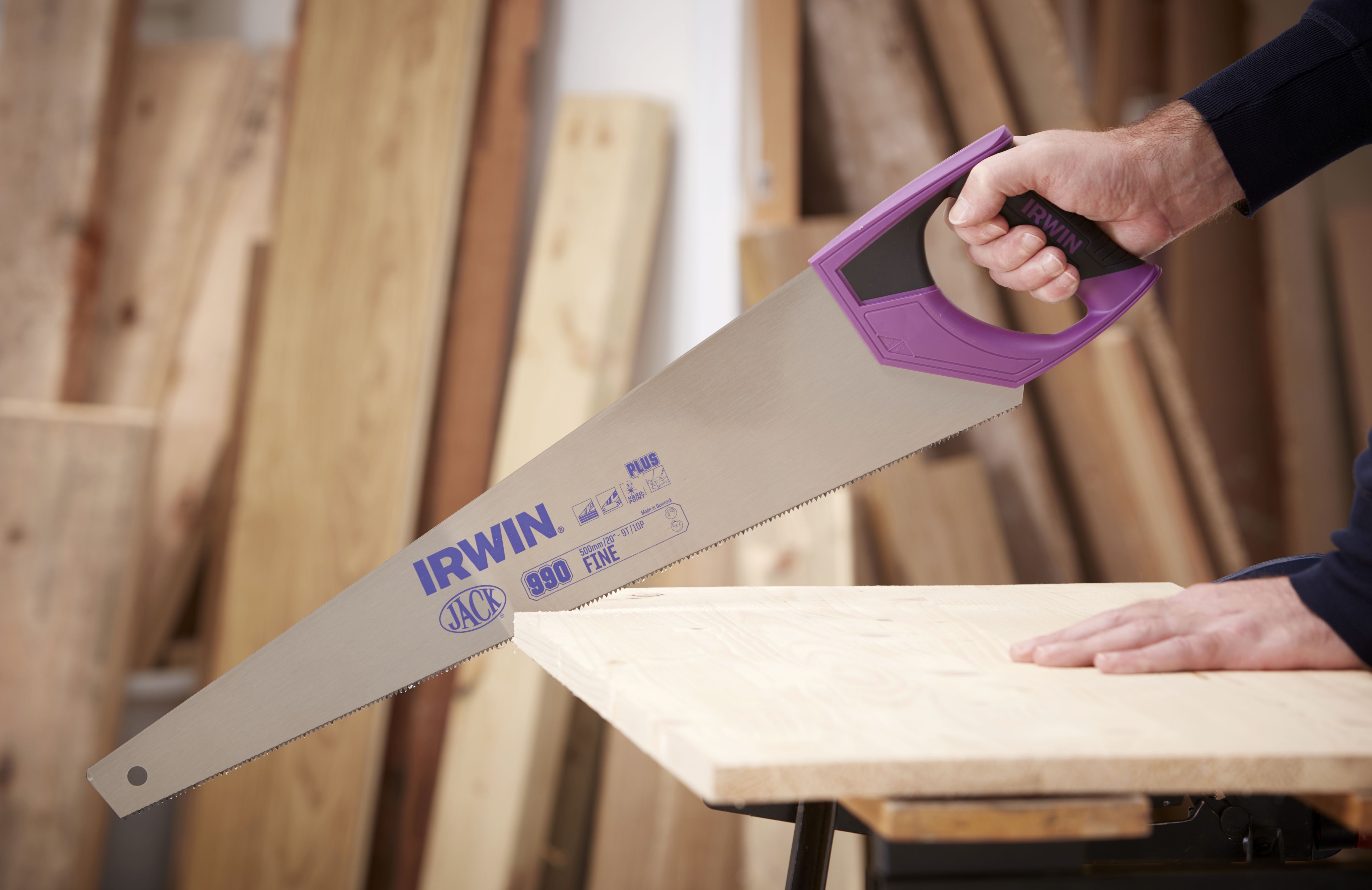 Irwin Jack plus 500mm Fine cut Purple Panel saw, 9 TPI 291g