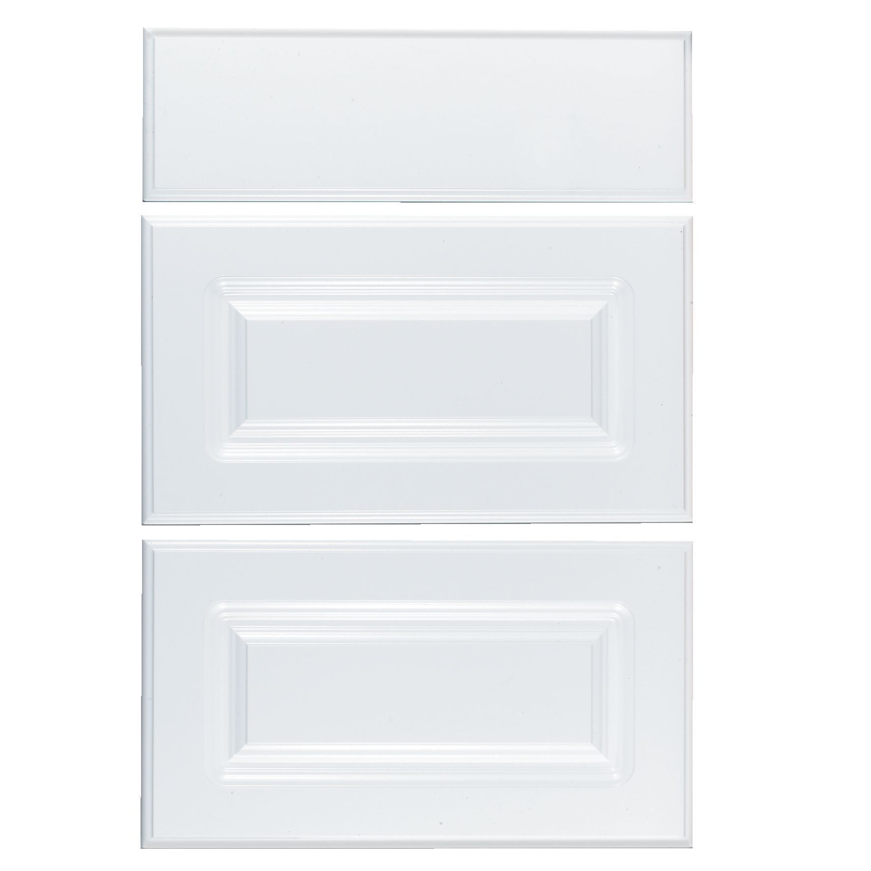 IT Kitchens Chilton Gloss White Style Drawer front (W)500mm, Set of 3 ...