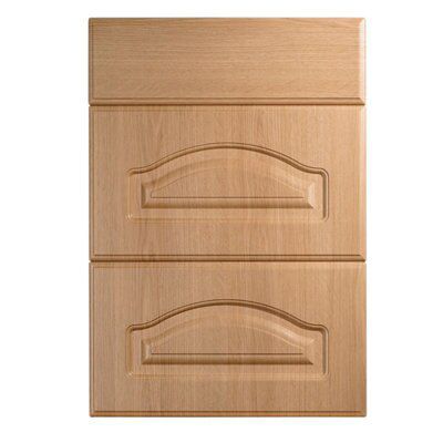 IT Kitchens Chilton Oak effect Country Style Drawer front, Set of 3 (H ...