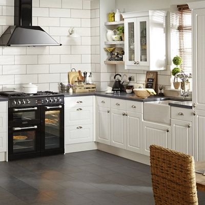 IT Kitchens Chilton White Country Style Matt white Country Drawerline ...