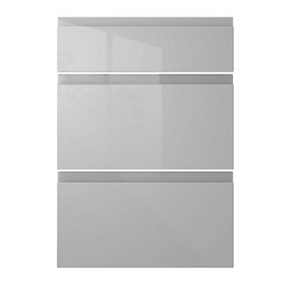 IT Kitchens Marletti Gloss dove grey Modern Drawer front (H)715mm (W ...