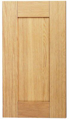 IT Kitchens Oak Veneer Shaker Cabinet door W 400mm H 715mm T 18mm