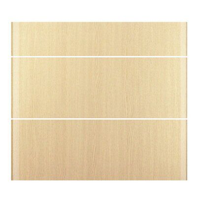IT Kitchens Sandford Textured Oak effect Slab Drawer front, Set of 3 (H ...