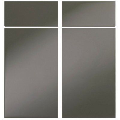IT Kitchens Santini Gloss Anthracite Slab Gloss anthracite Contemporary ...