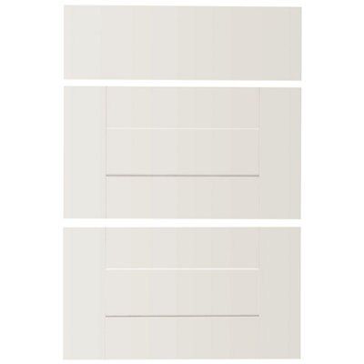 IT Kitchens Westleigh Ivory Shaker Style Drawer front, Set of 3 (H ...