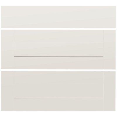 IT Kitchens Westleigh Ivory Shaker Style Drawer front, Set of 3 (H ...