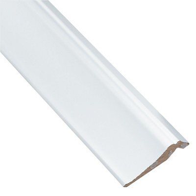 IT Kitchens White Country Style Gloss White Straight Cornice, (L)2400mm ...