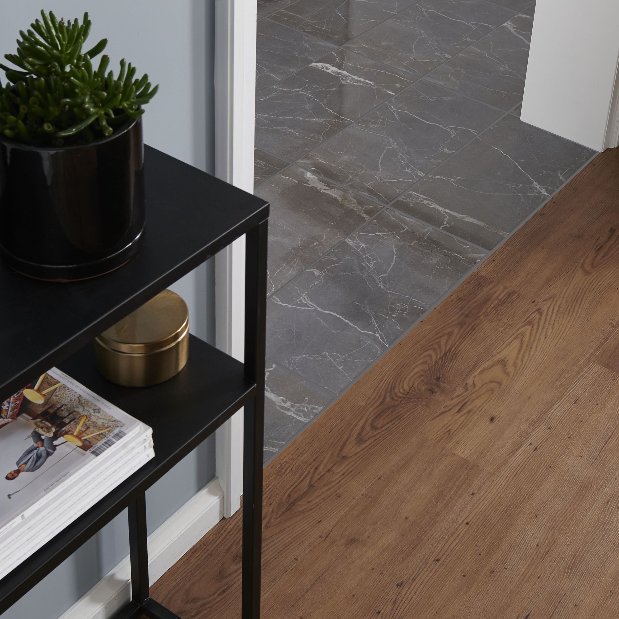 Jazy Rustic Oak effect Luxury vinyl click Flooring Sample