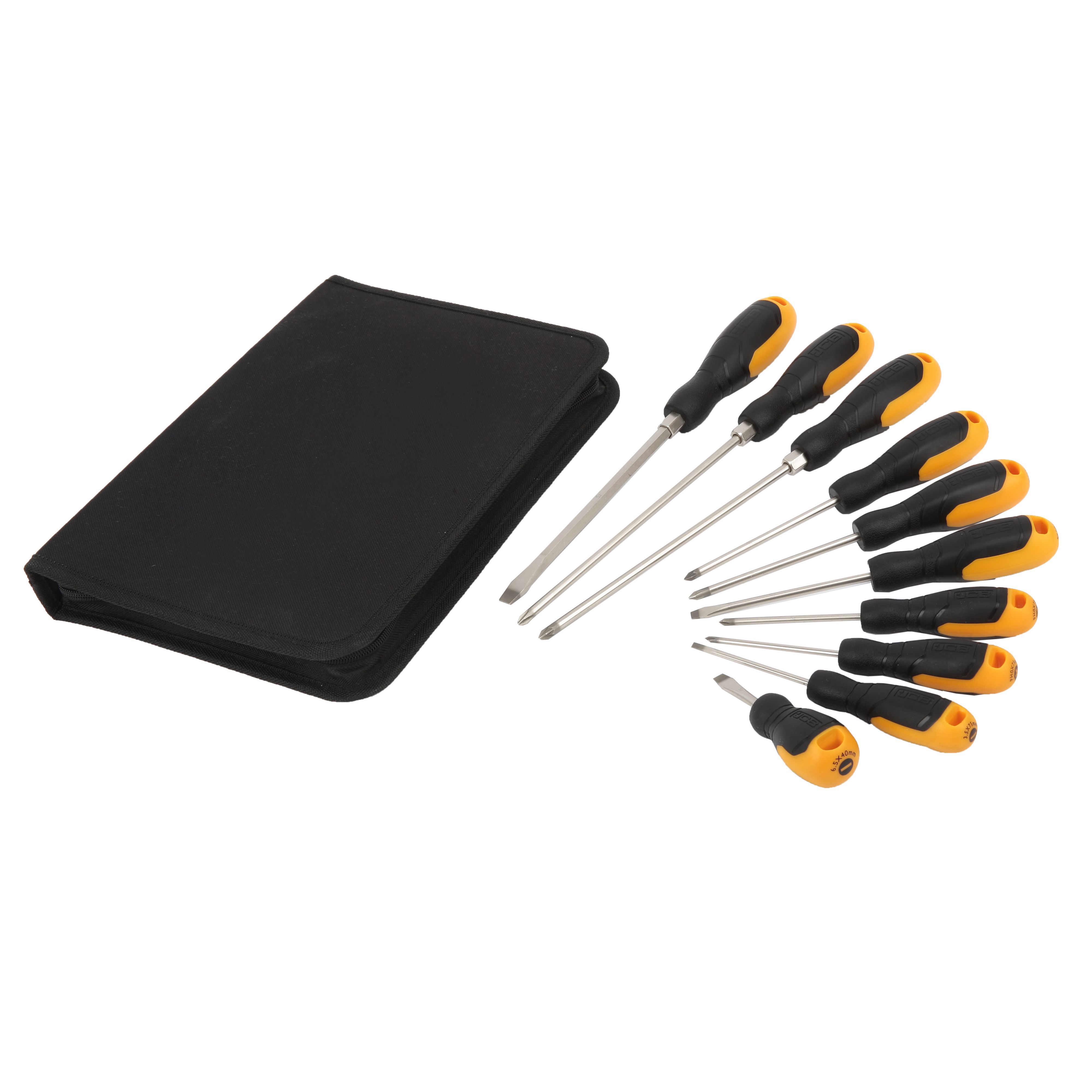 JCB 10 Piece Screwdriver set Mixed Screwdriver set | DIY at B&Q