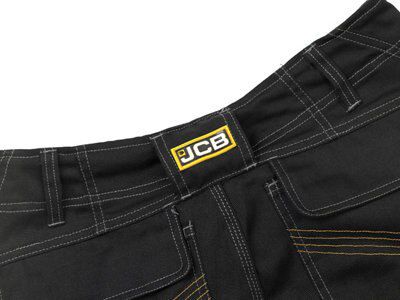JCB Cheadle Pro Black Trousers, W44" L32" | DIY at B&Q