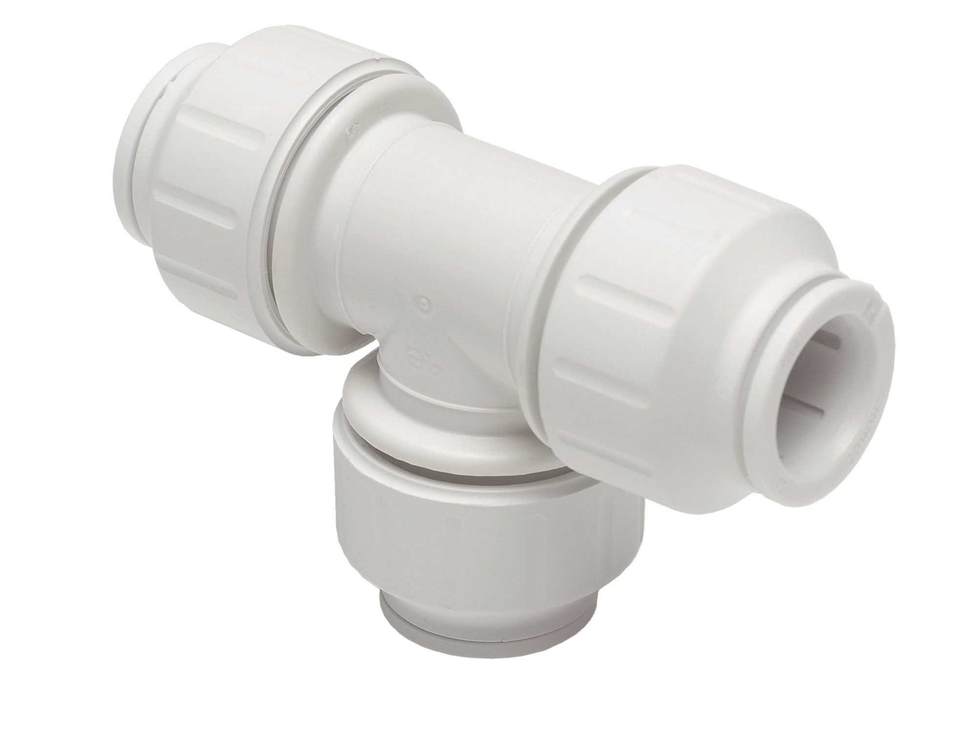 JG Speedfit PEM0222WP White Push-fit Equal Pipe tee (Dia)22mm x 22mm x 22mm