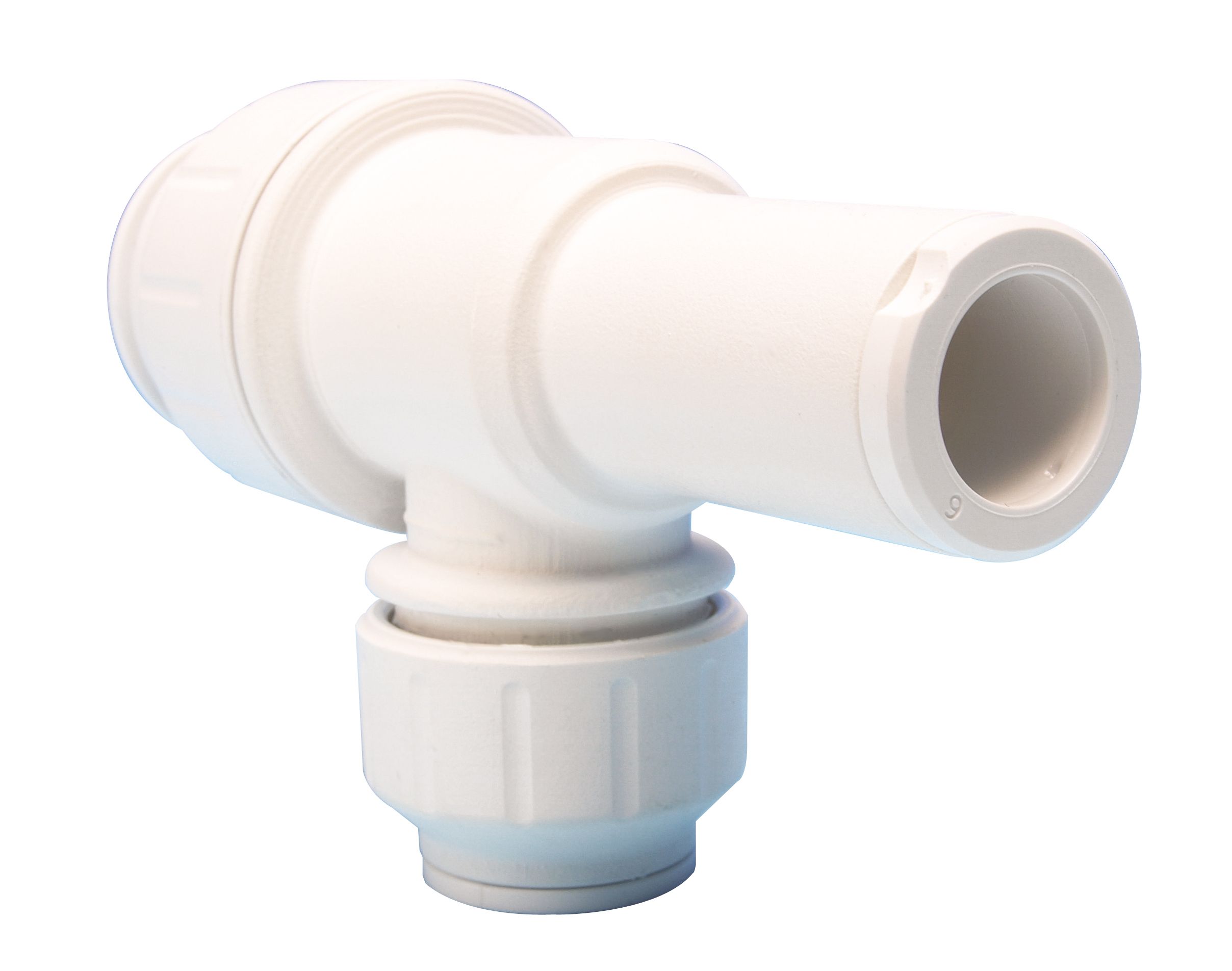 JG Speedfit White Push-fit Reducing Pipe tee (Dia)22mm x 10mm x 22mm ...