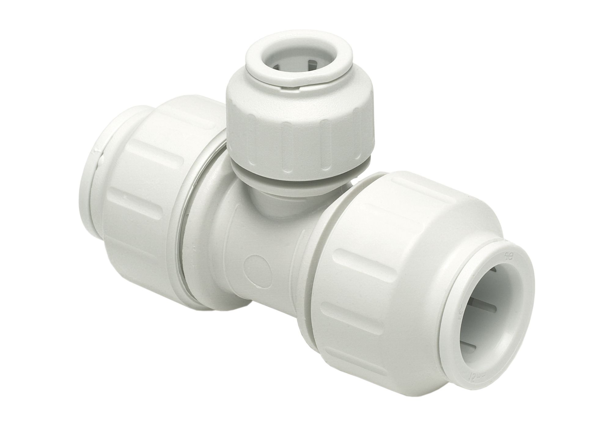 JG Speedfit White Push-fit Reducing Pipe tee (Dia)22mm x 22mm x 15mm ...