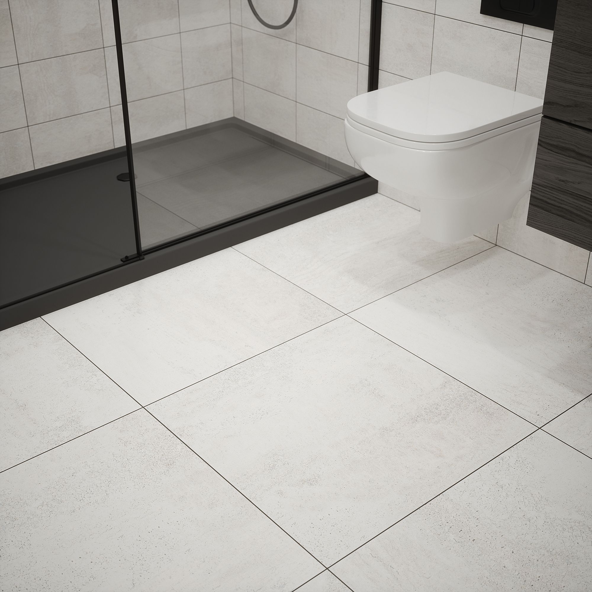 Johnson Tiles Ashlar Weathered White Matt Stone effect Textured ...
