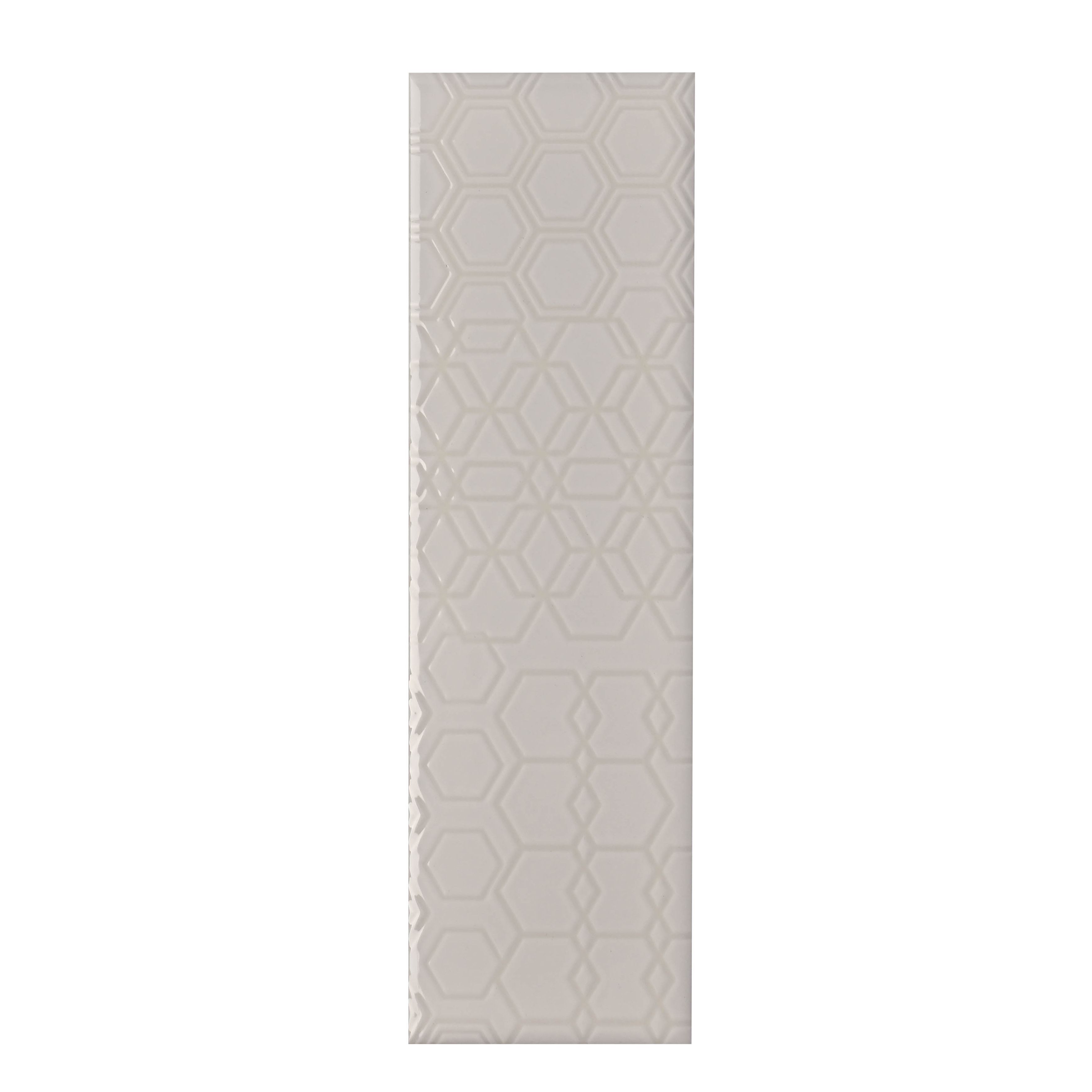 Johnson Tiles Mayfair White Gloss Patterned Textured Ceramic Indoor ...