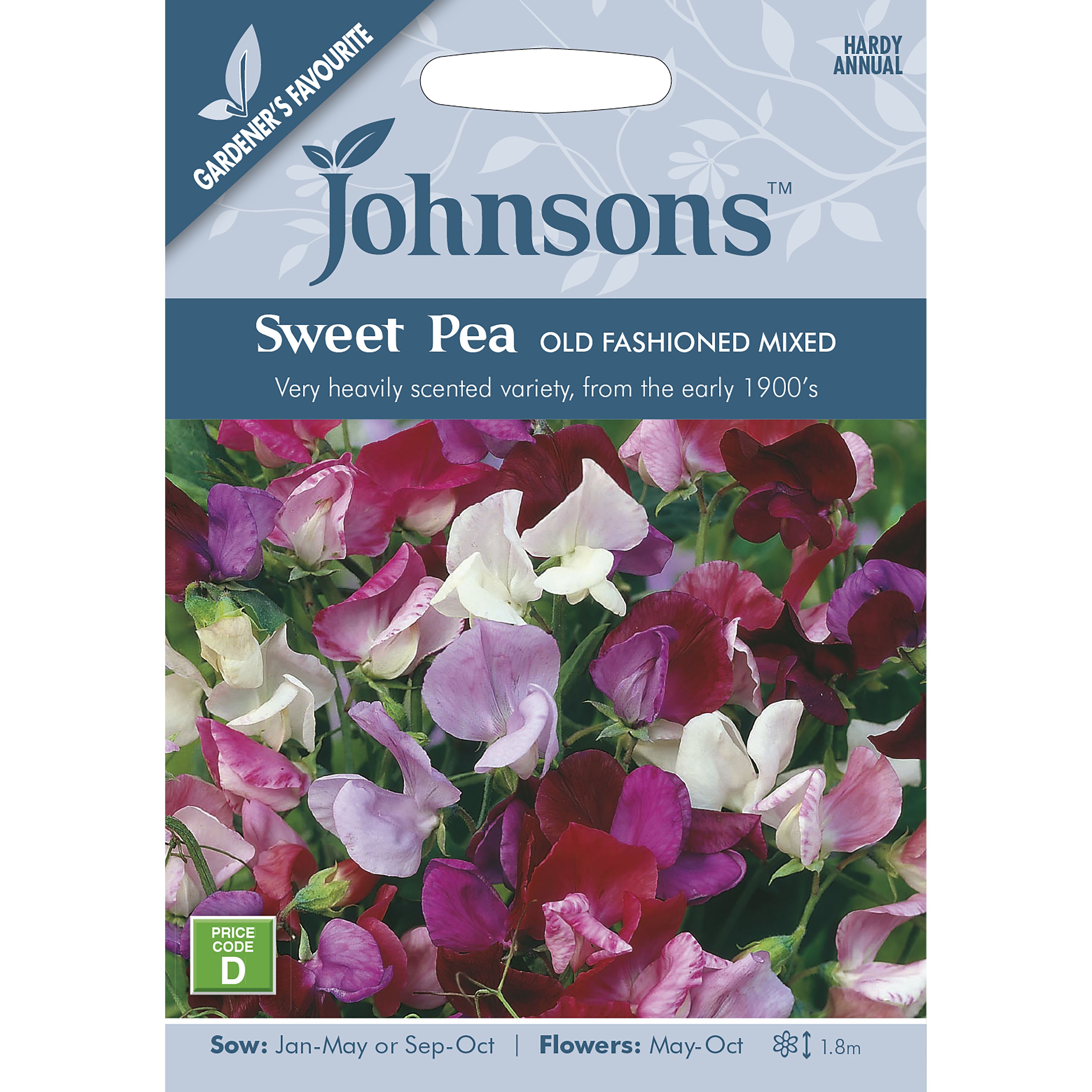 Johnsons Old Fashioned Mixed Sweet Pea Seed