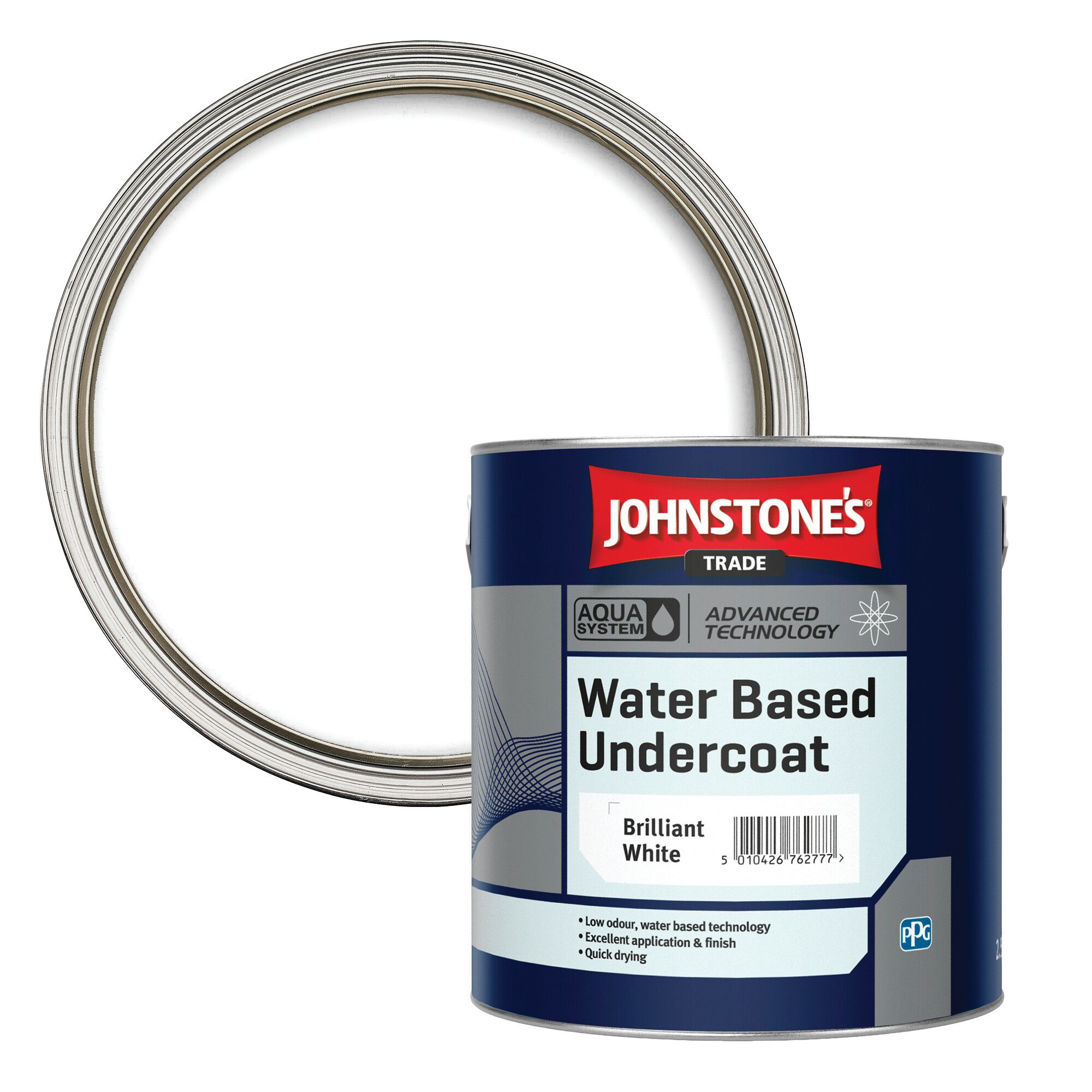 Johnstone's Trade Aqua Water Based Brilliant White Matt Multi-surface ...