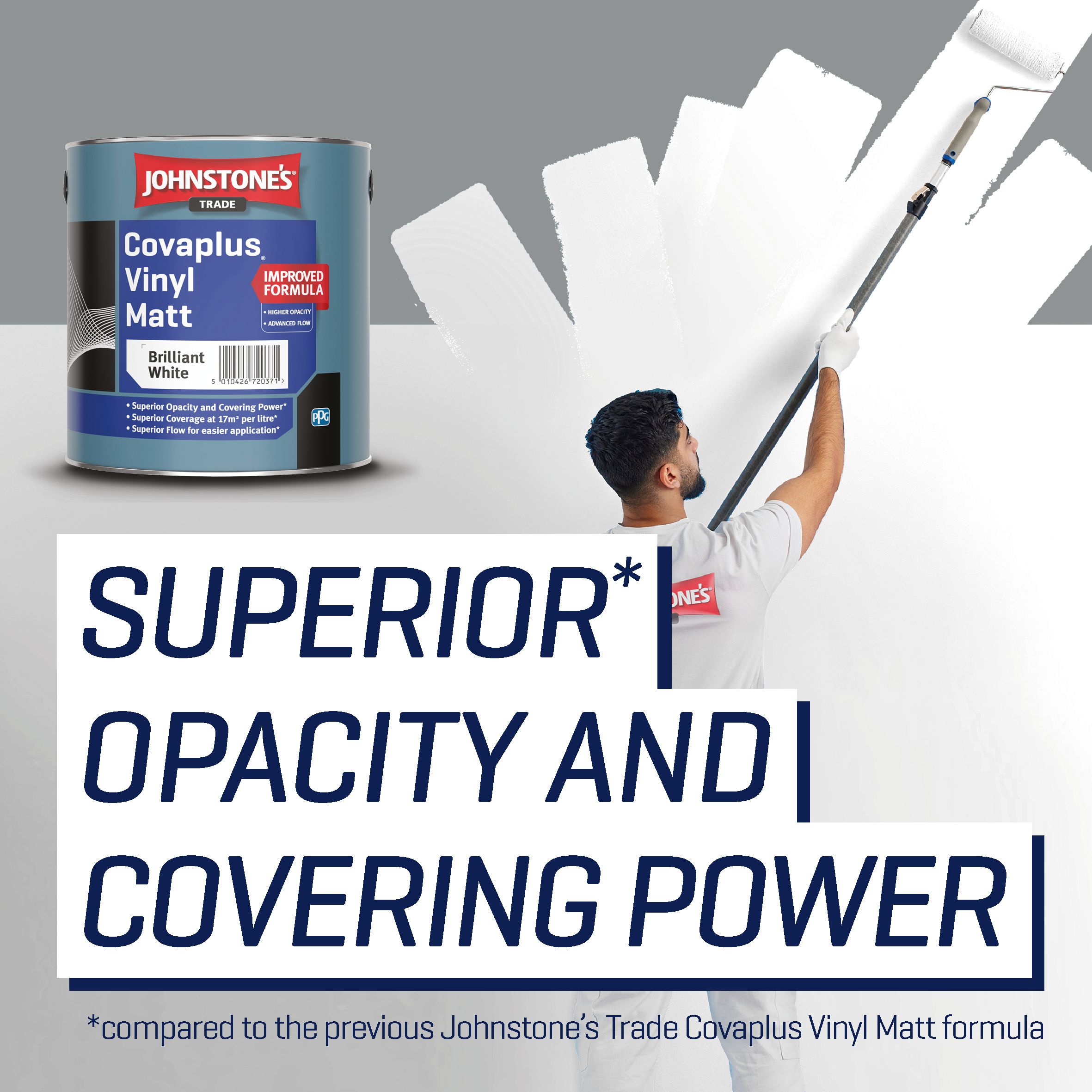 Johnstone's Trade Covaplus Brilliant White Contract matt Wall & ceiling ...