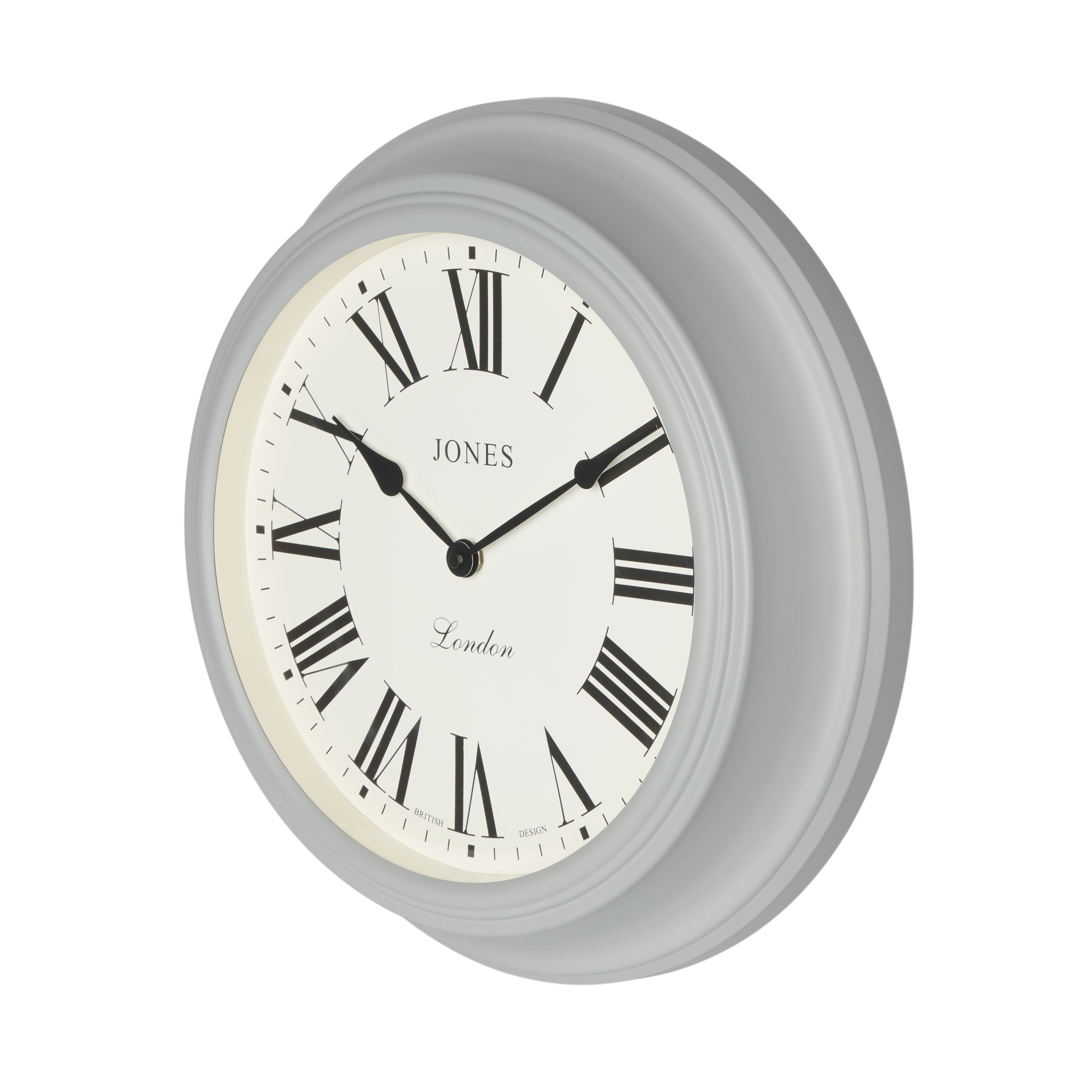 Jones Contemporary Grey Quartz Clock | DIY at B&Q