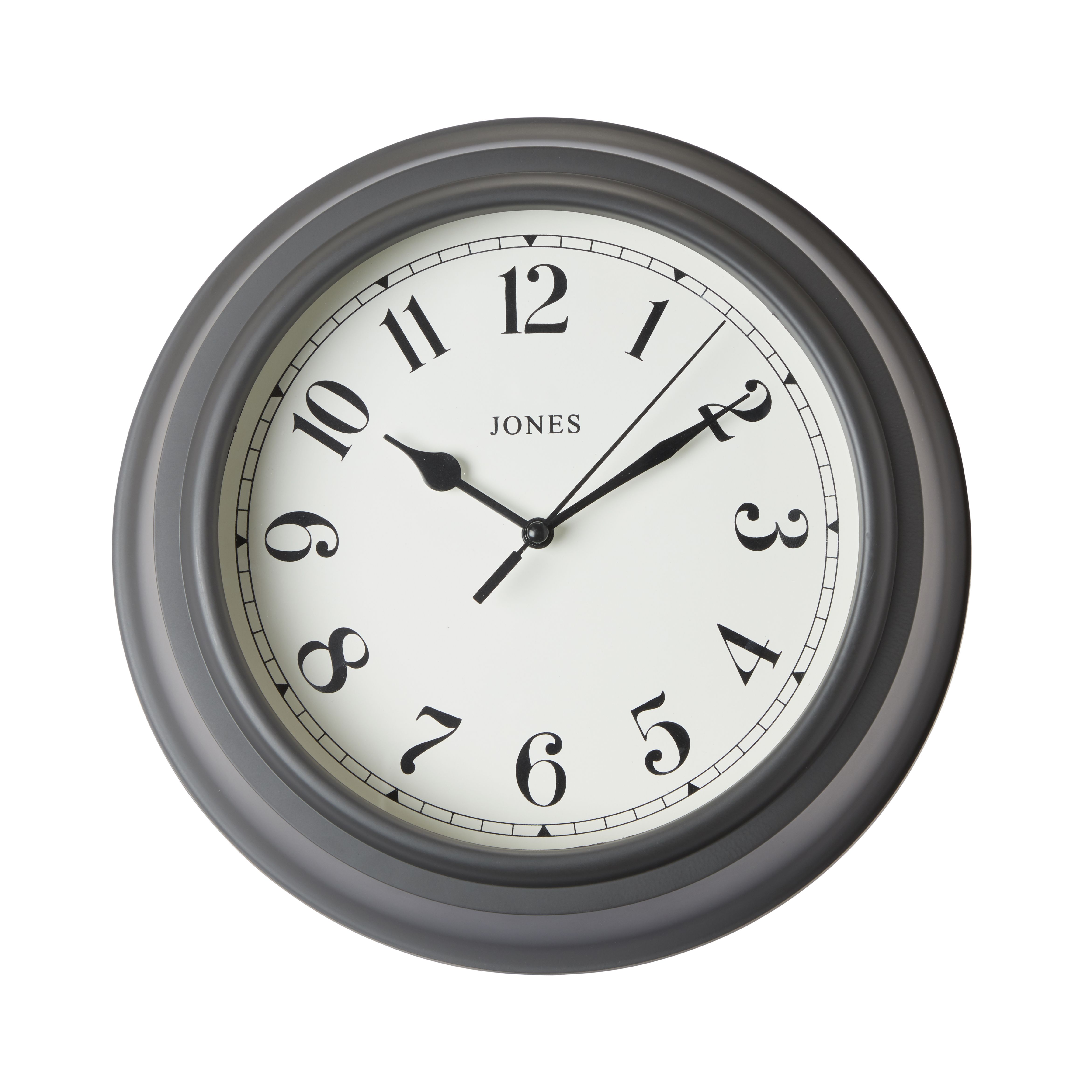 Jones Contemporary Grey Quartz Clock