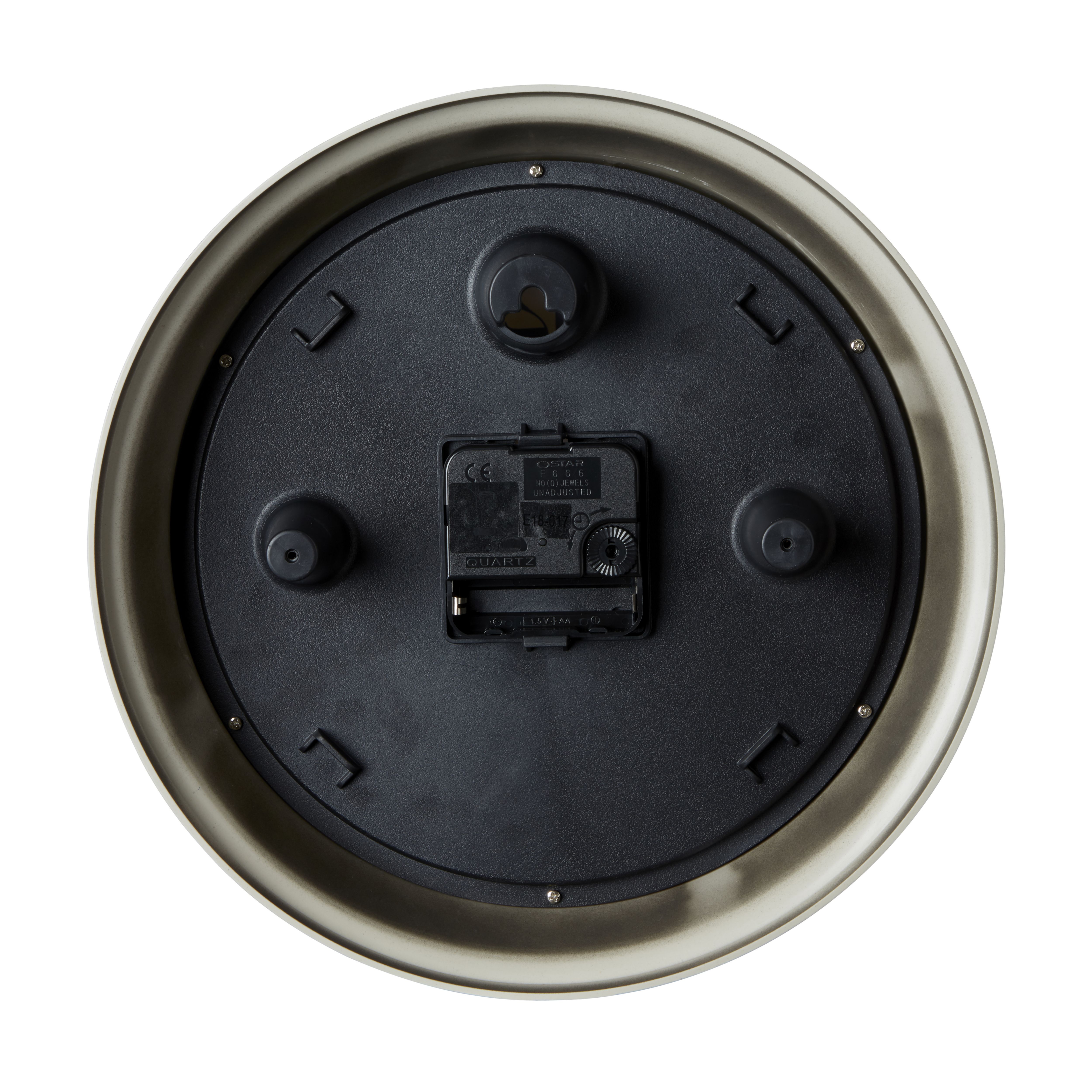 Jones Contemporary Grey Quartz Clock