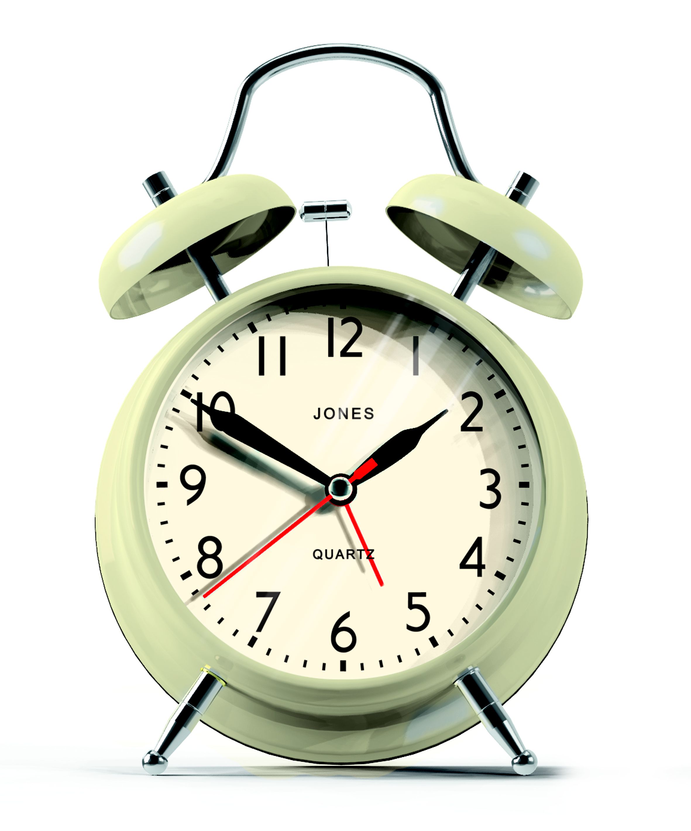 Jones Rise & shine Cream Quartz Alarm clock | DIY at B&Q
