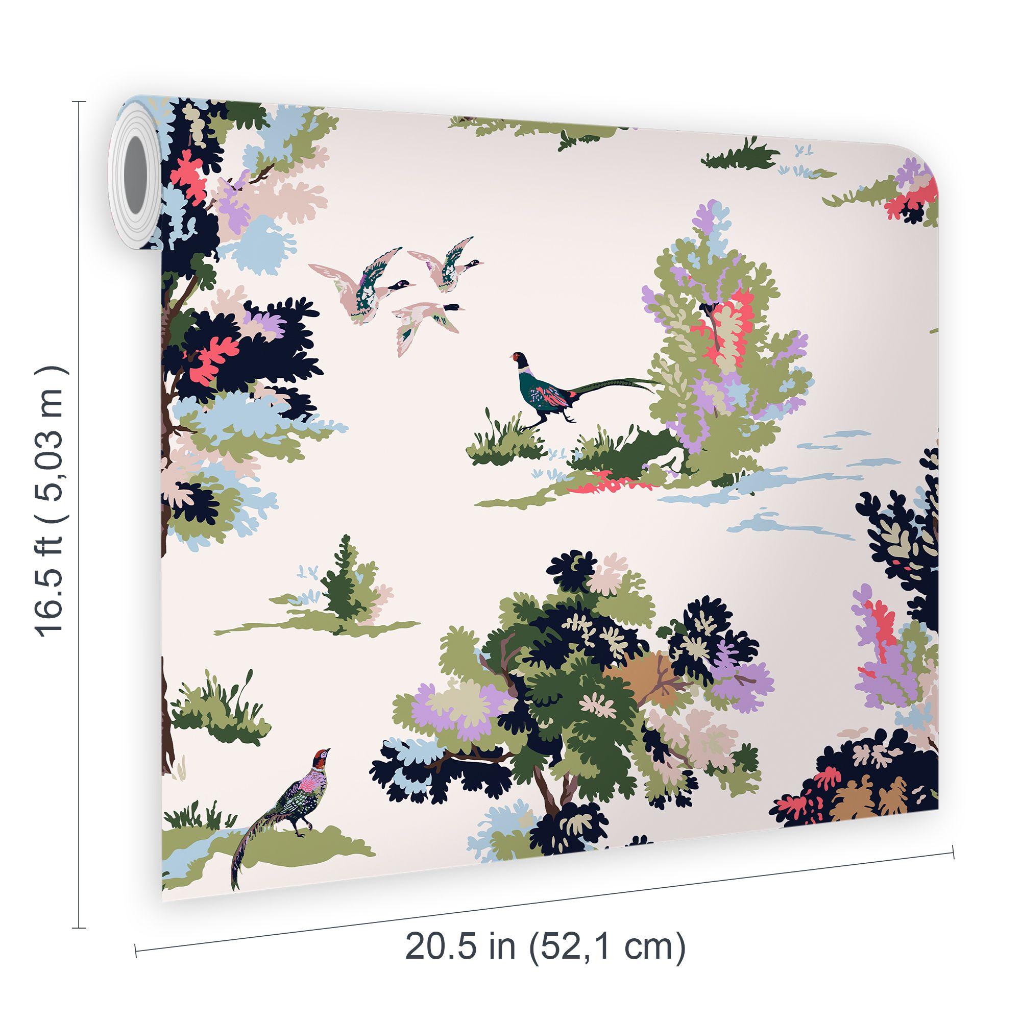 Joules Multicolour Woodland Smooth Wallpaper Sample