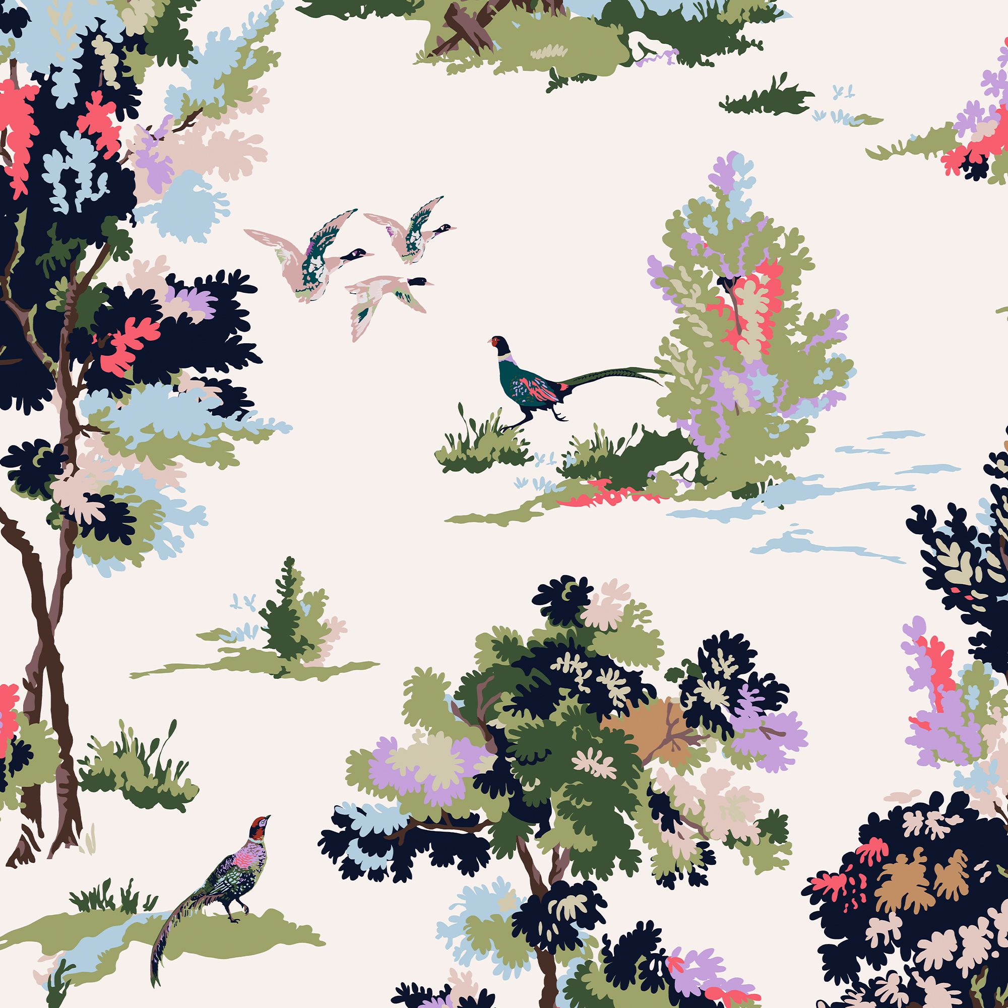 Joules Multicolour Woodland Smooth Wallpaper