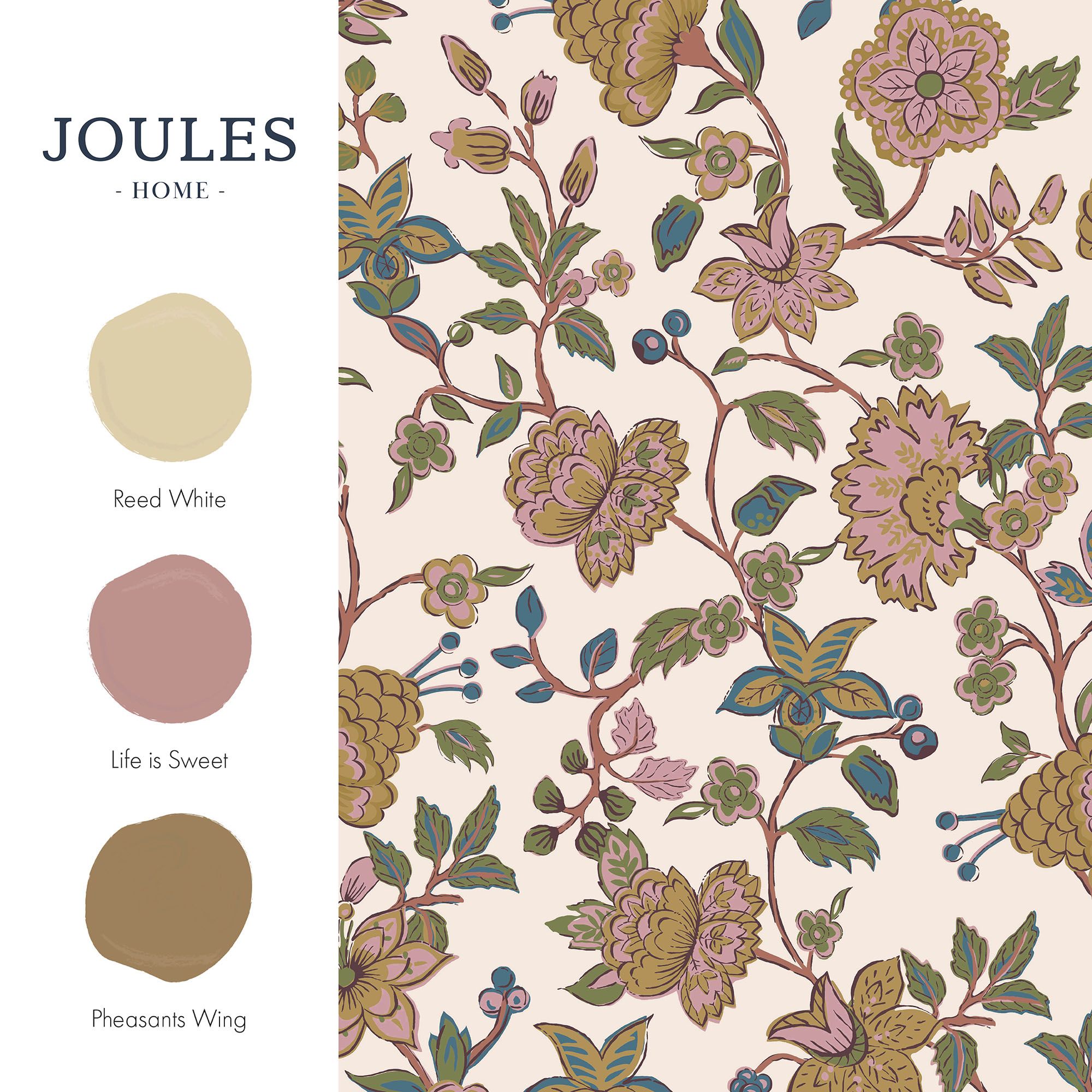 Joules Sophisticated Country Cream & Multicolour Floral Patterned ...