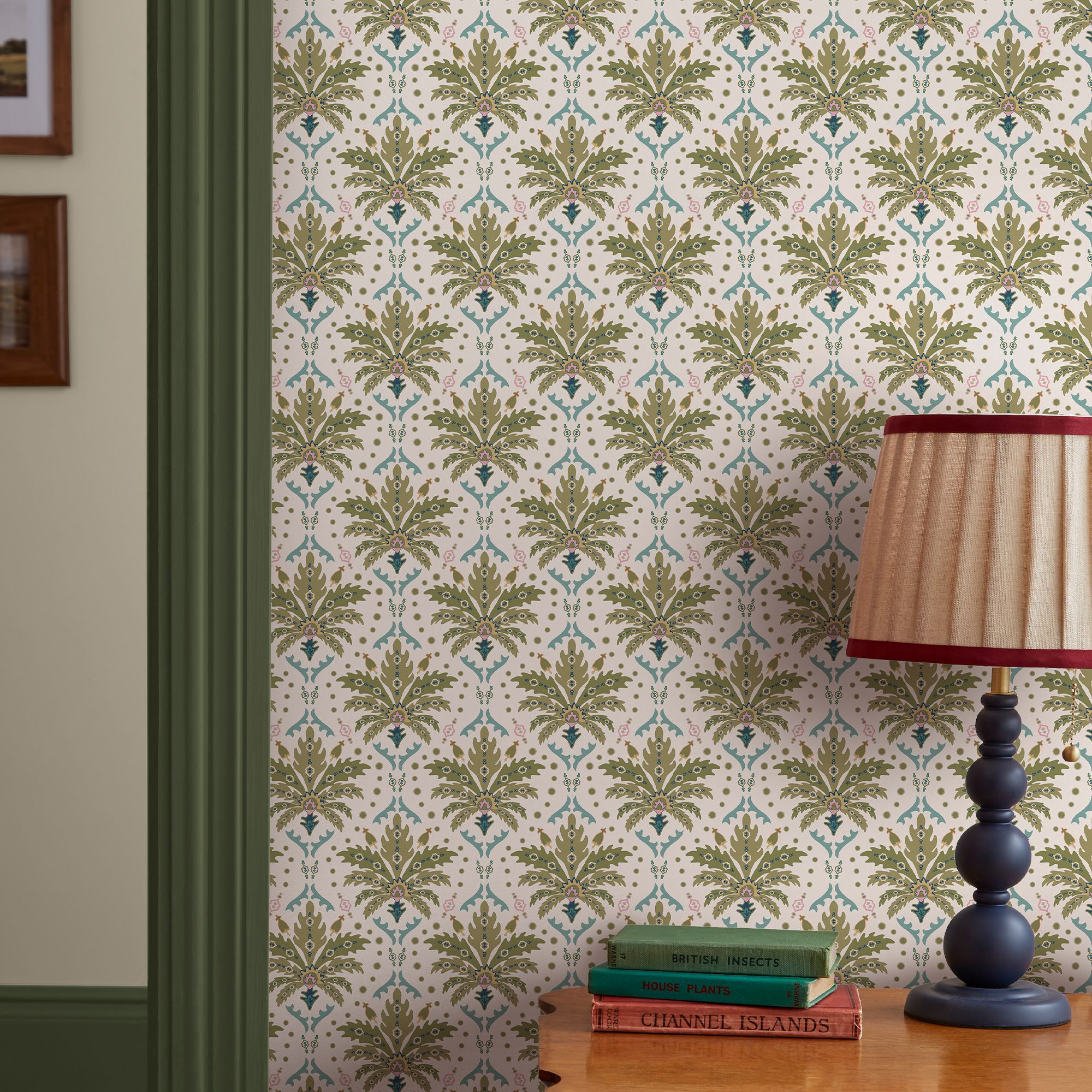 Joules Sophisticated Country Cream & Multicolour Palm Leaves Patterned ...