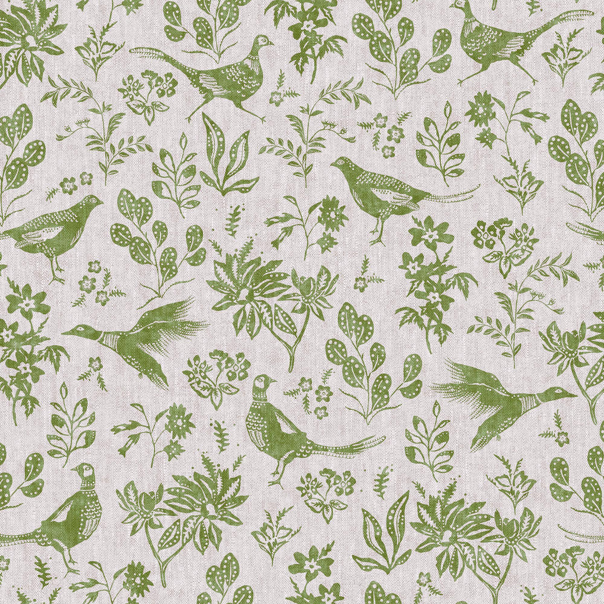 Joules Sophisticated Country Linen/Green Pheasant Patterned Smooth ...