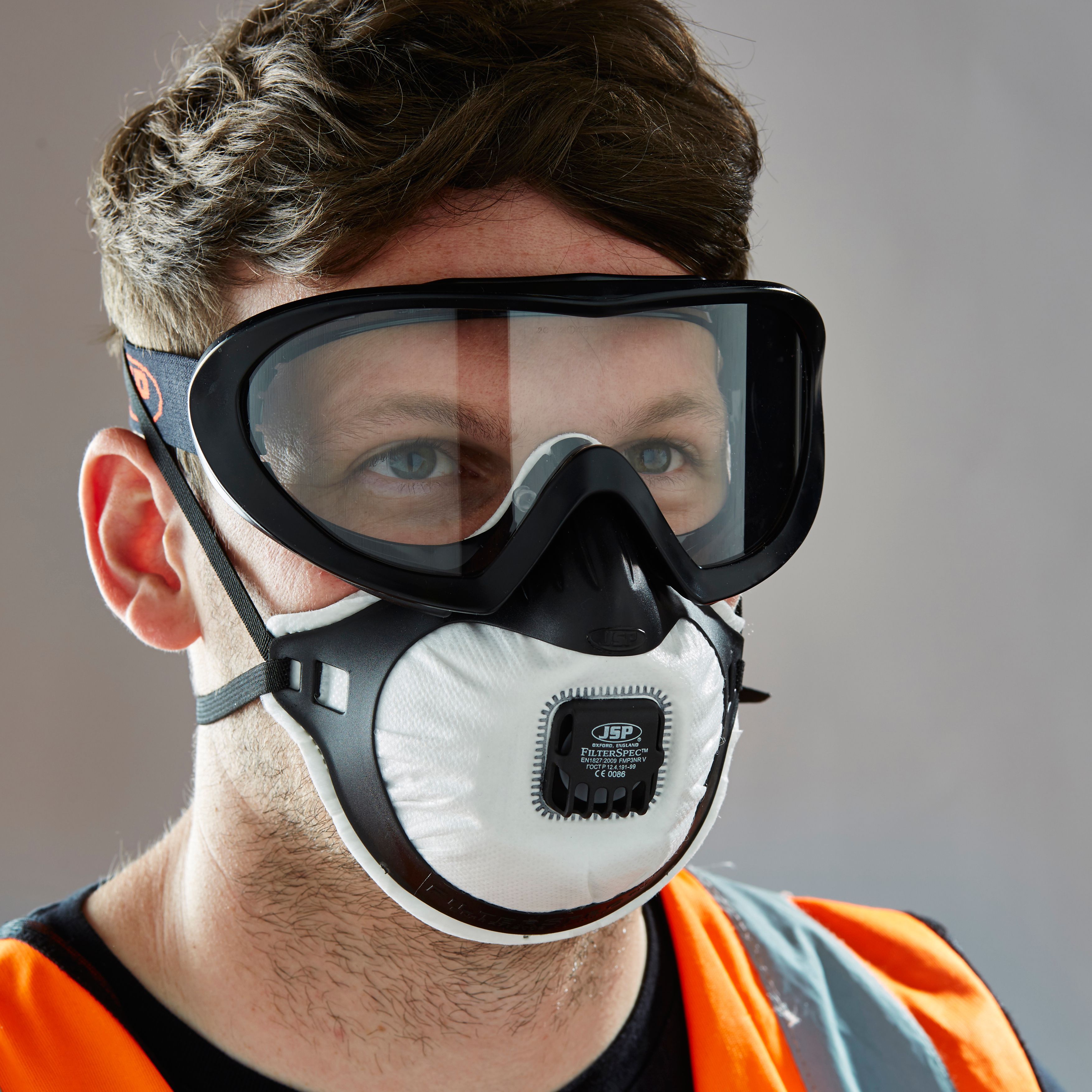 JSP Filterspec® Pro with FFP3 Mask Reusable eye & respiratory combi kit ...