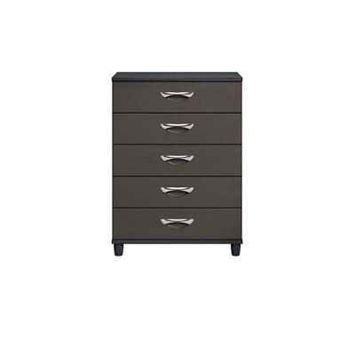 Juno Textured Black & graphite 5 Drawer Chest of drawers (H)1100mm (W ...