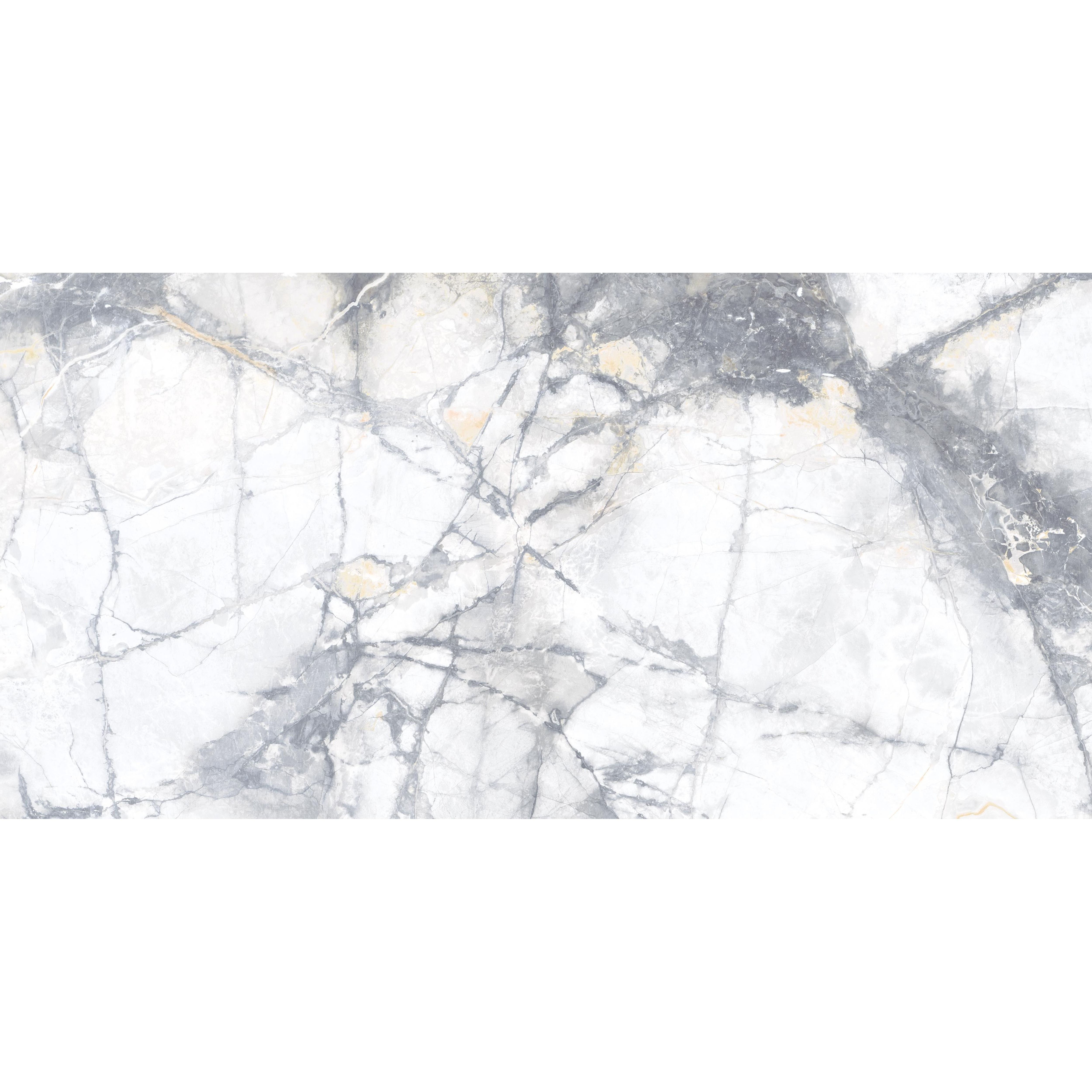 Kale Calcutta White & Gold Matt Marble effect Ceramic Indoor Wall ...