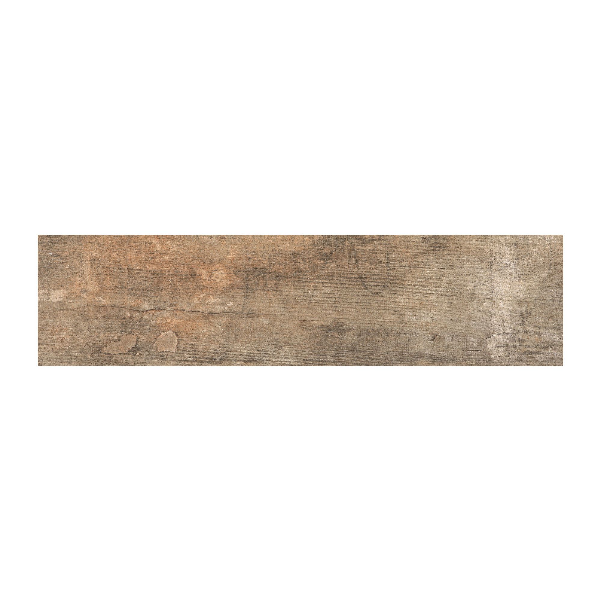 Kale Savona Warm brown Matt Wood effect Textured Porcelain Indoor Wall ...