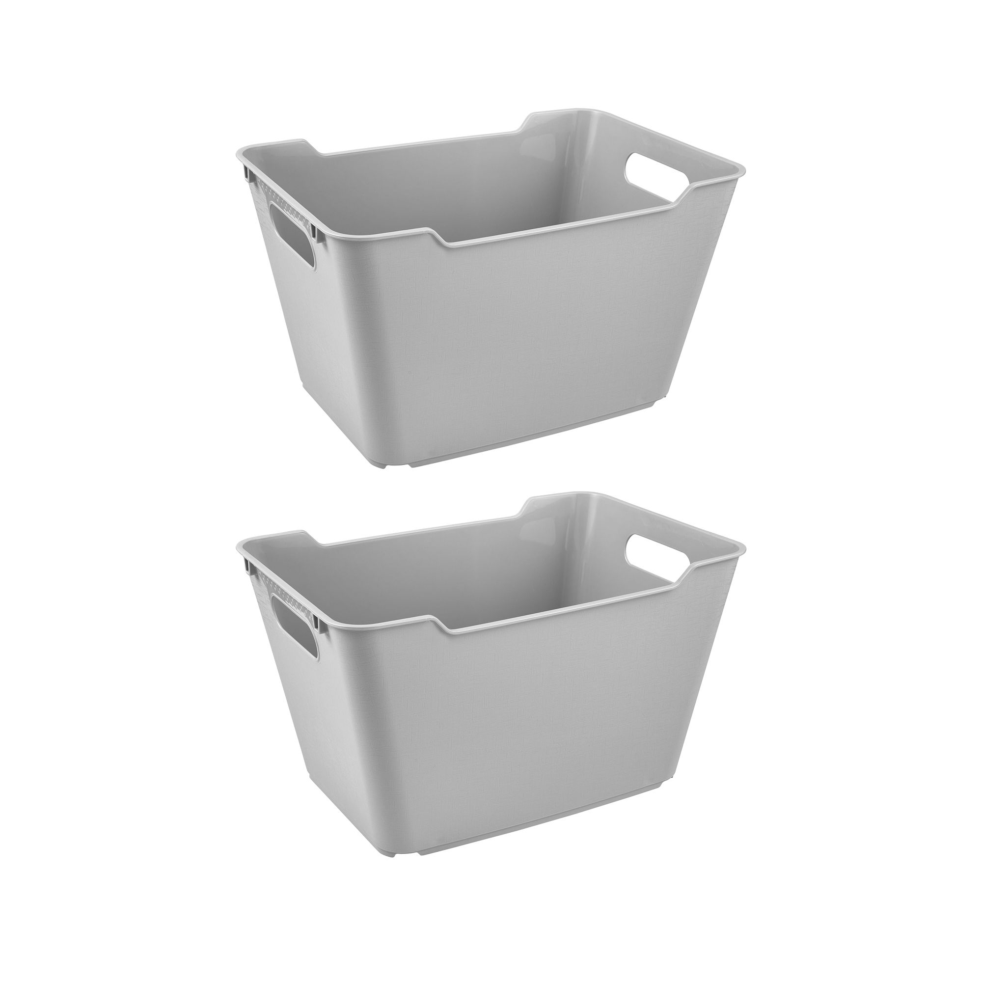 Keeeper Lotta Grey Plastic Medium Stackable Storage basket (H)20cm (W ...