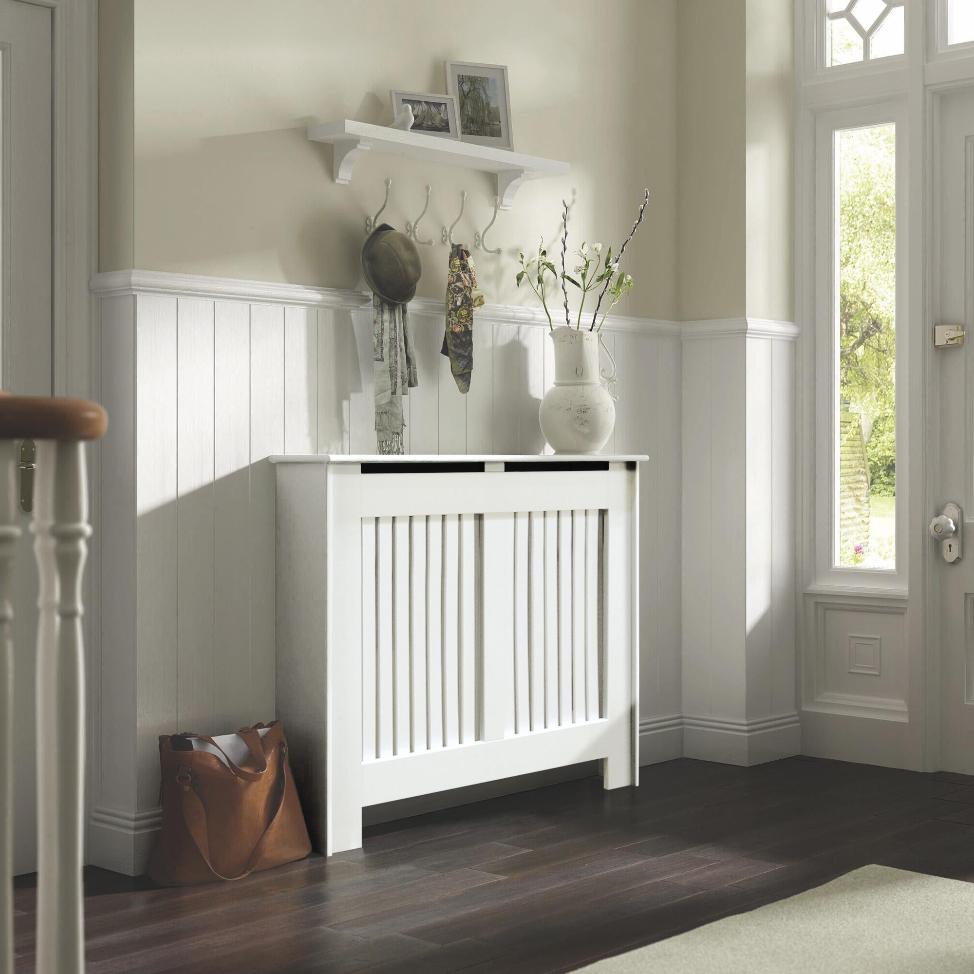 Kensington Medium White Radiator cover | DIY at B&Q