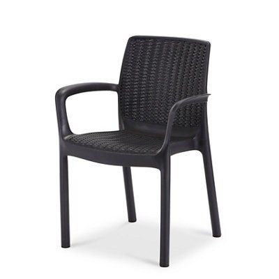 Keter Bali Dark grey Plastic Chair