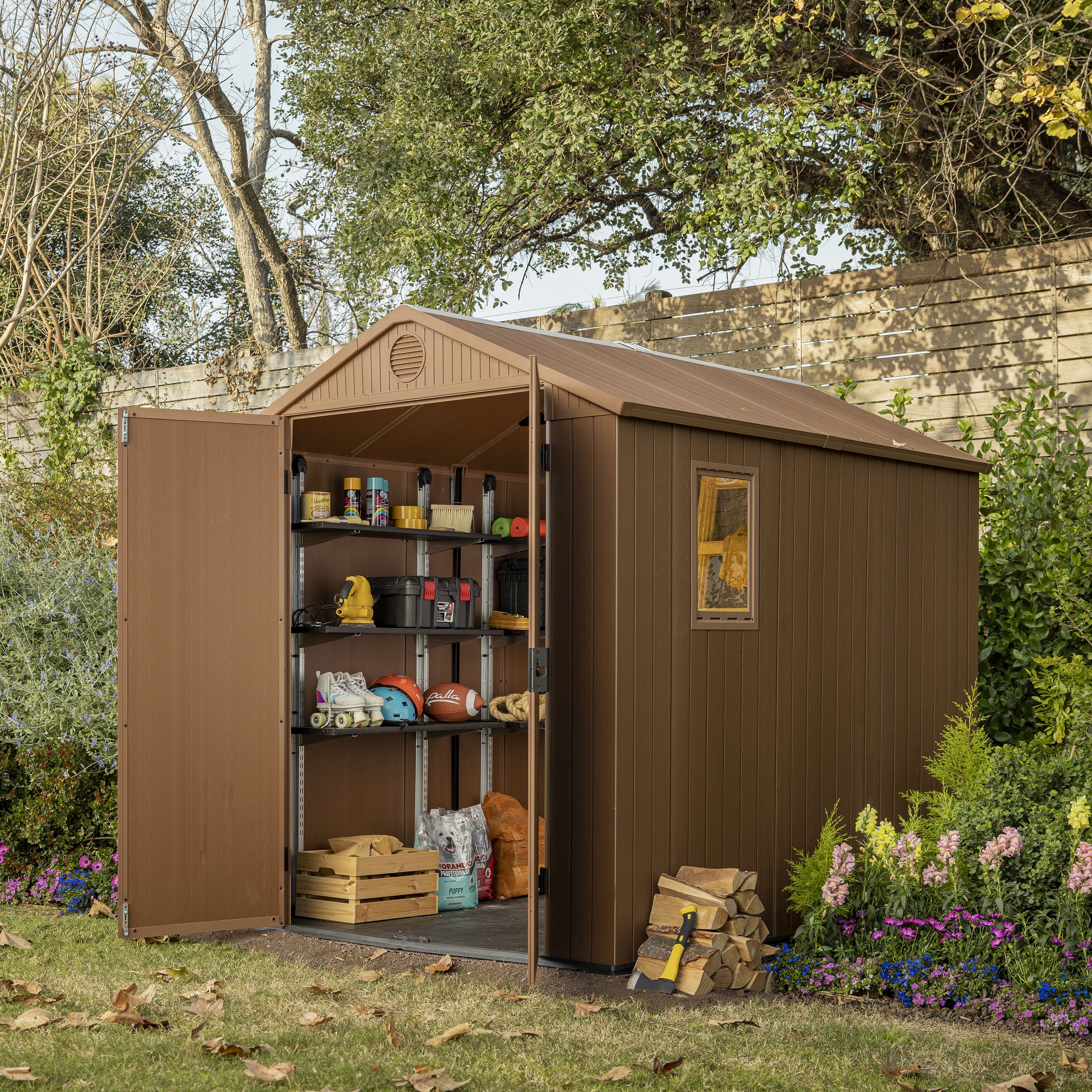 Keter Black 3 shelf Steel Shelving unit (H)1800mm (W)970mm