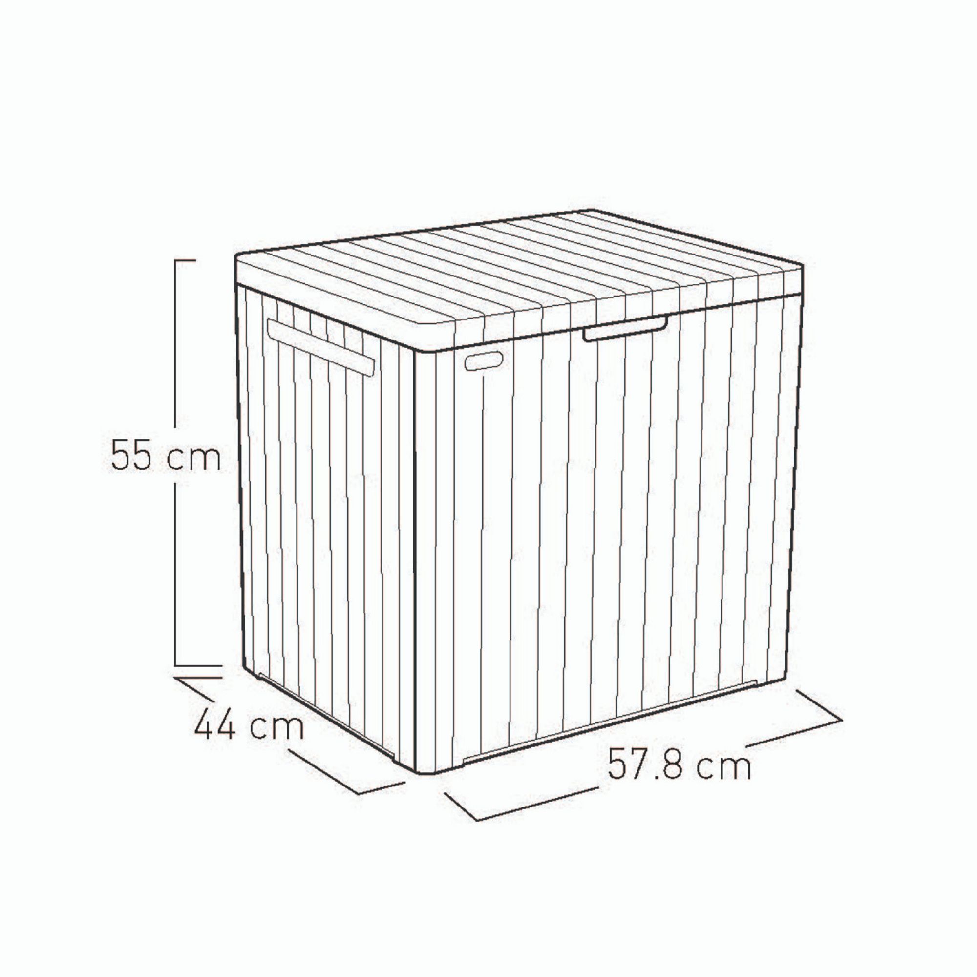 Keter City Brown 113L Garden storage box 548mm 440mm