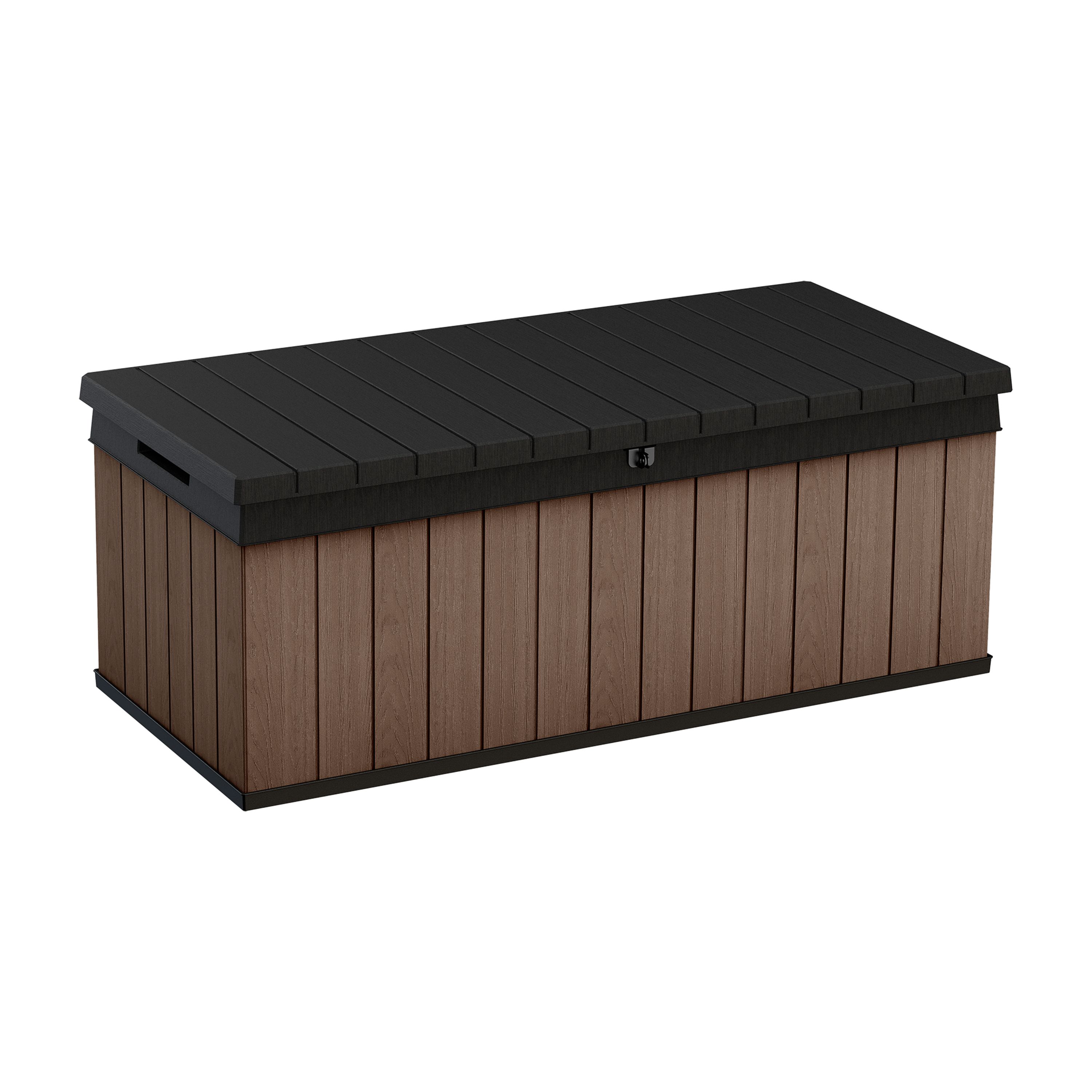 Keter Darwin Wood effect Plastic 142.5x65.3cm Garden storage box 380L