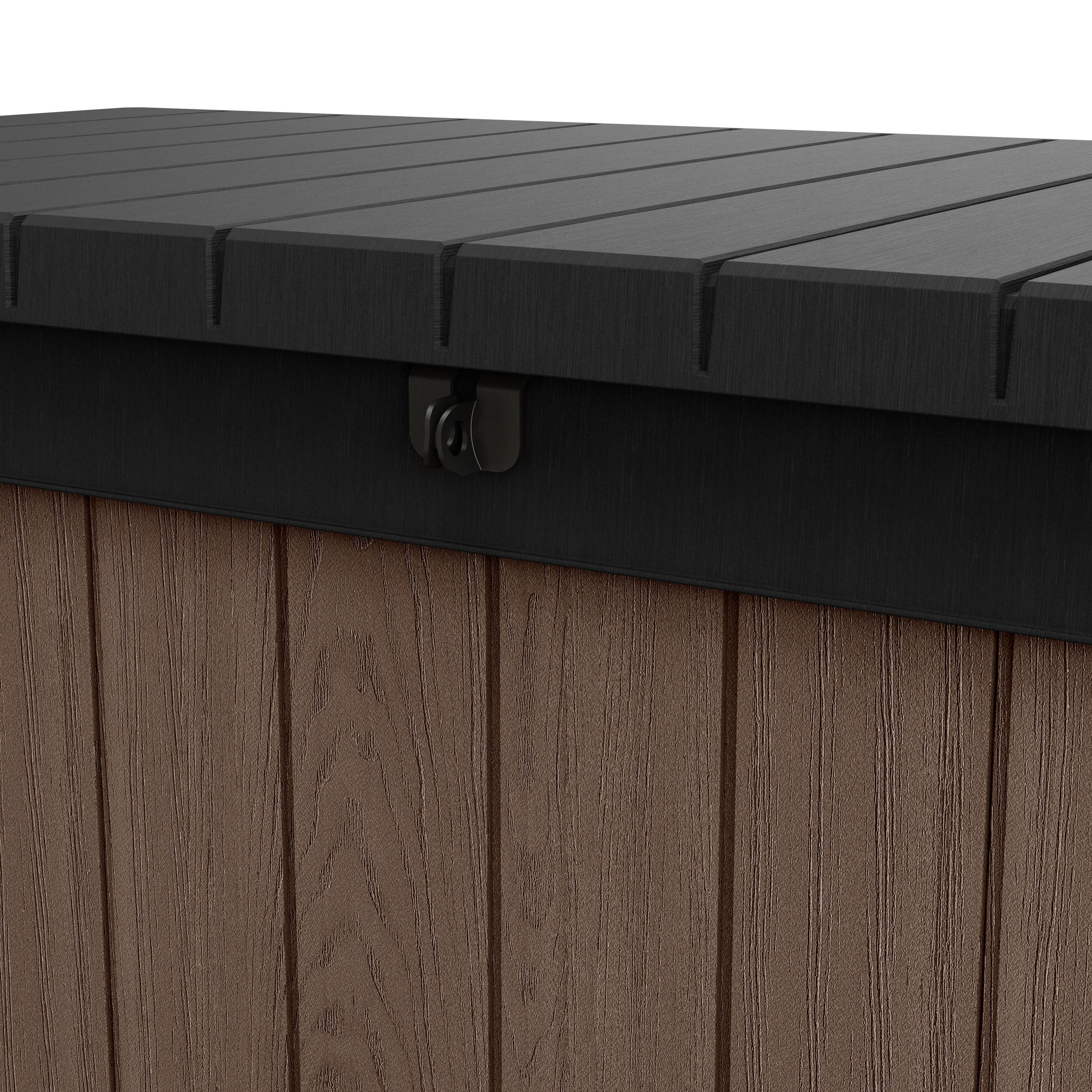 Keter Darwin Wood effect Plastic 142.5x65.3cm Garden storage box 380L