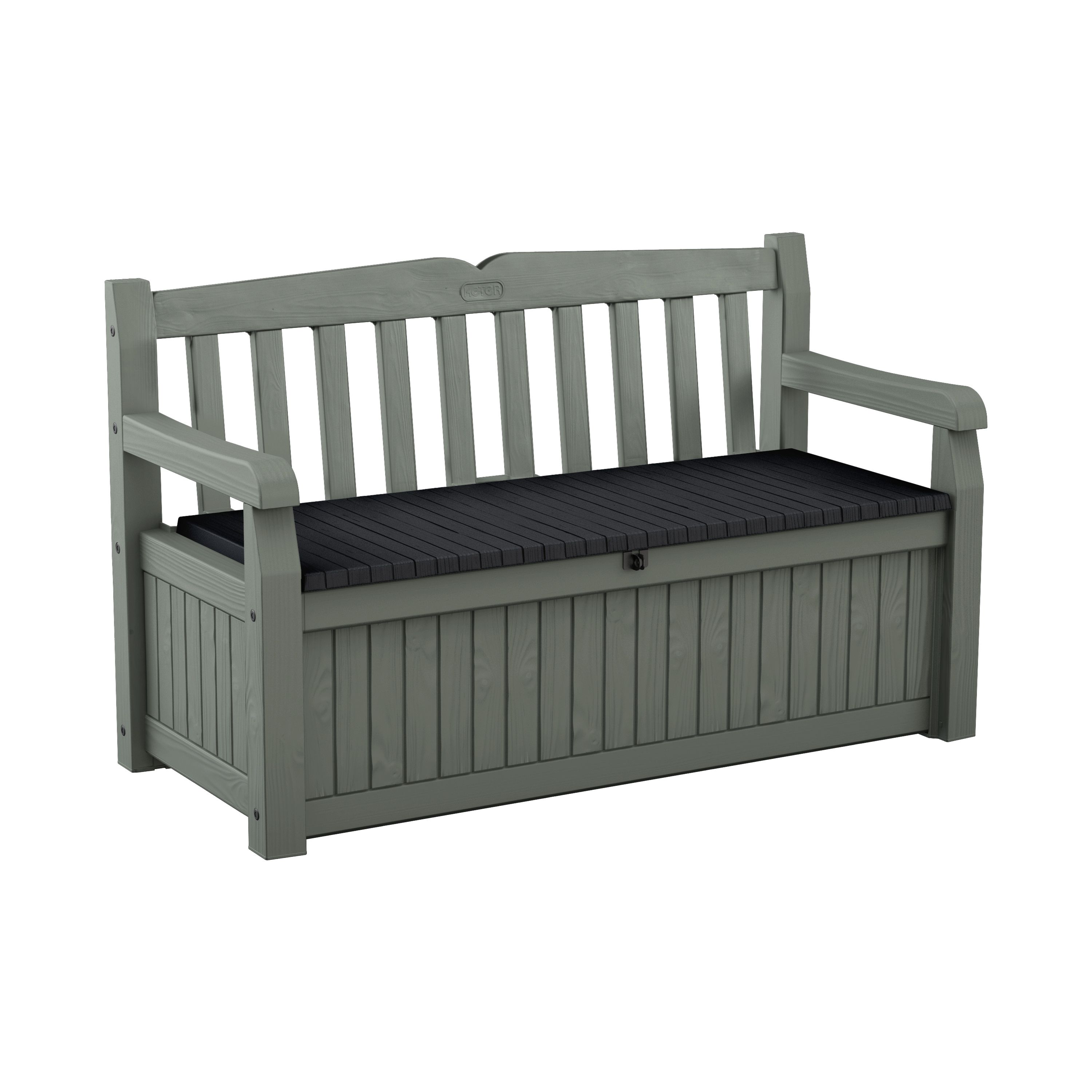 Keter Eden Green Plastic Storage bench (W) 140cm x (D) 60cm